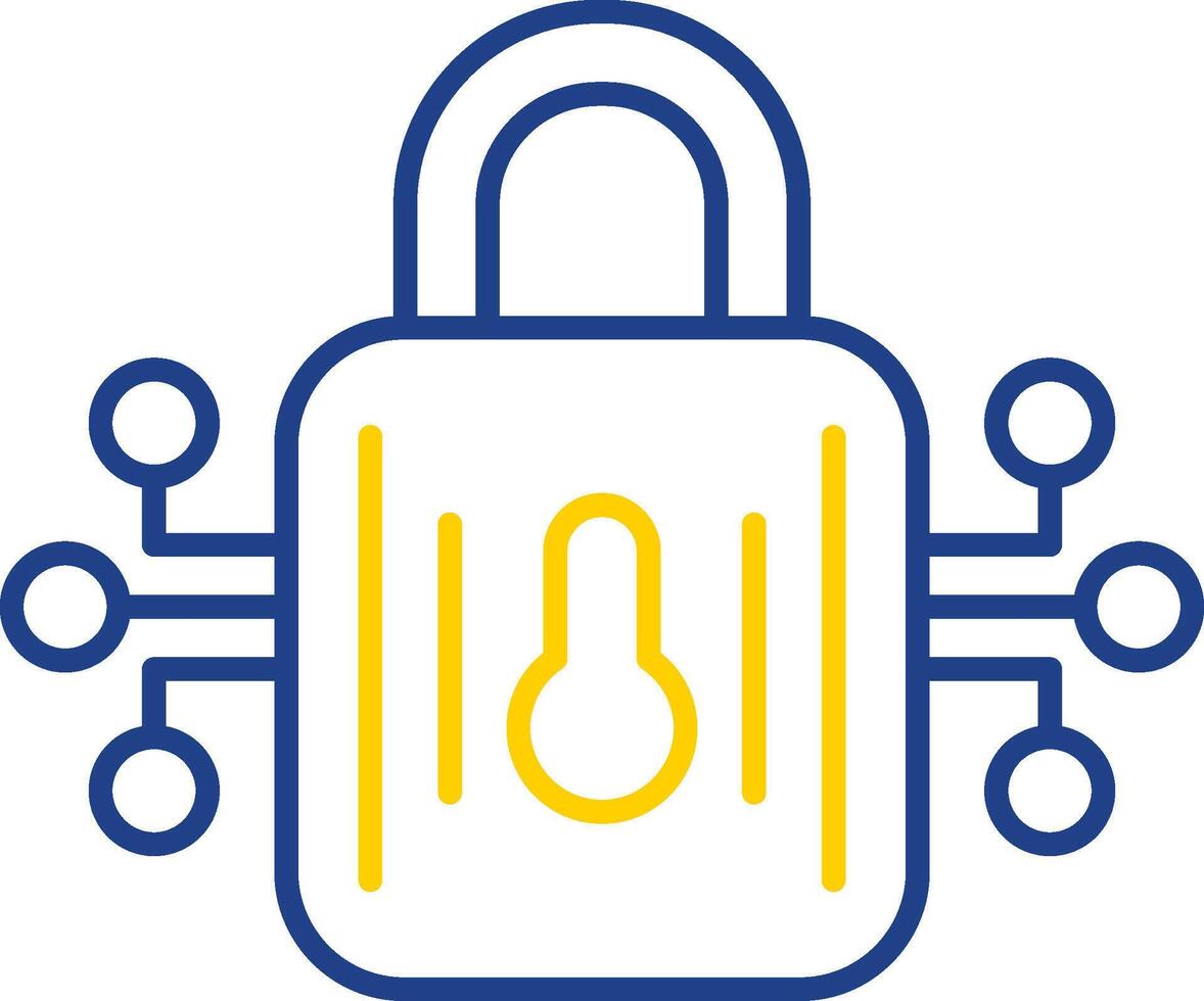 Secured Connection Line Two Color Icon 42830113 Vector Art at Vecteezy