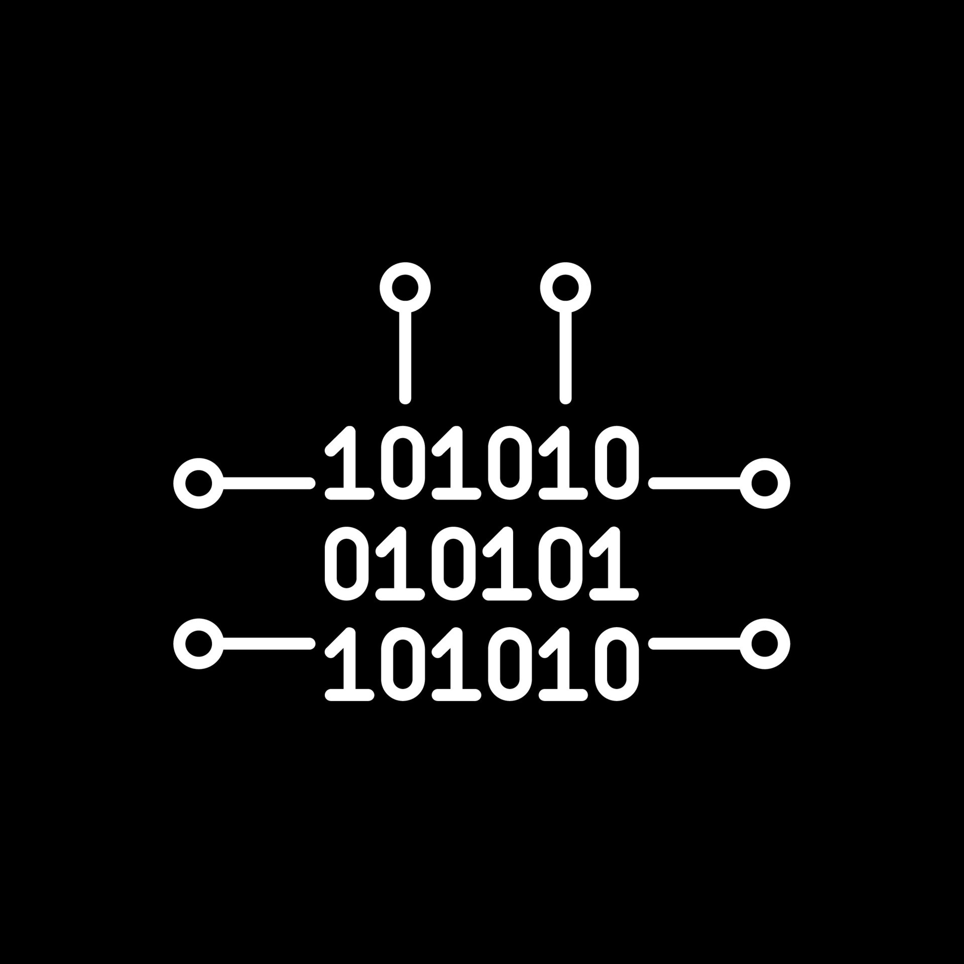 Binary Code Line Inverted Icon 42833947 Vector Art at Vecteezy