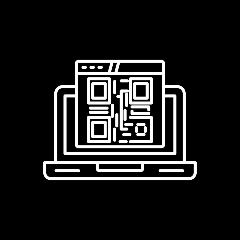 Qr Code Line Inverted Icon 42835867 Vector Art at Vecteezy