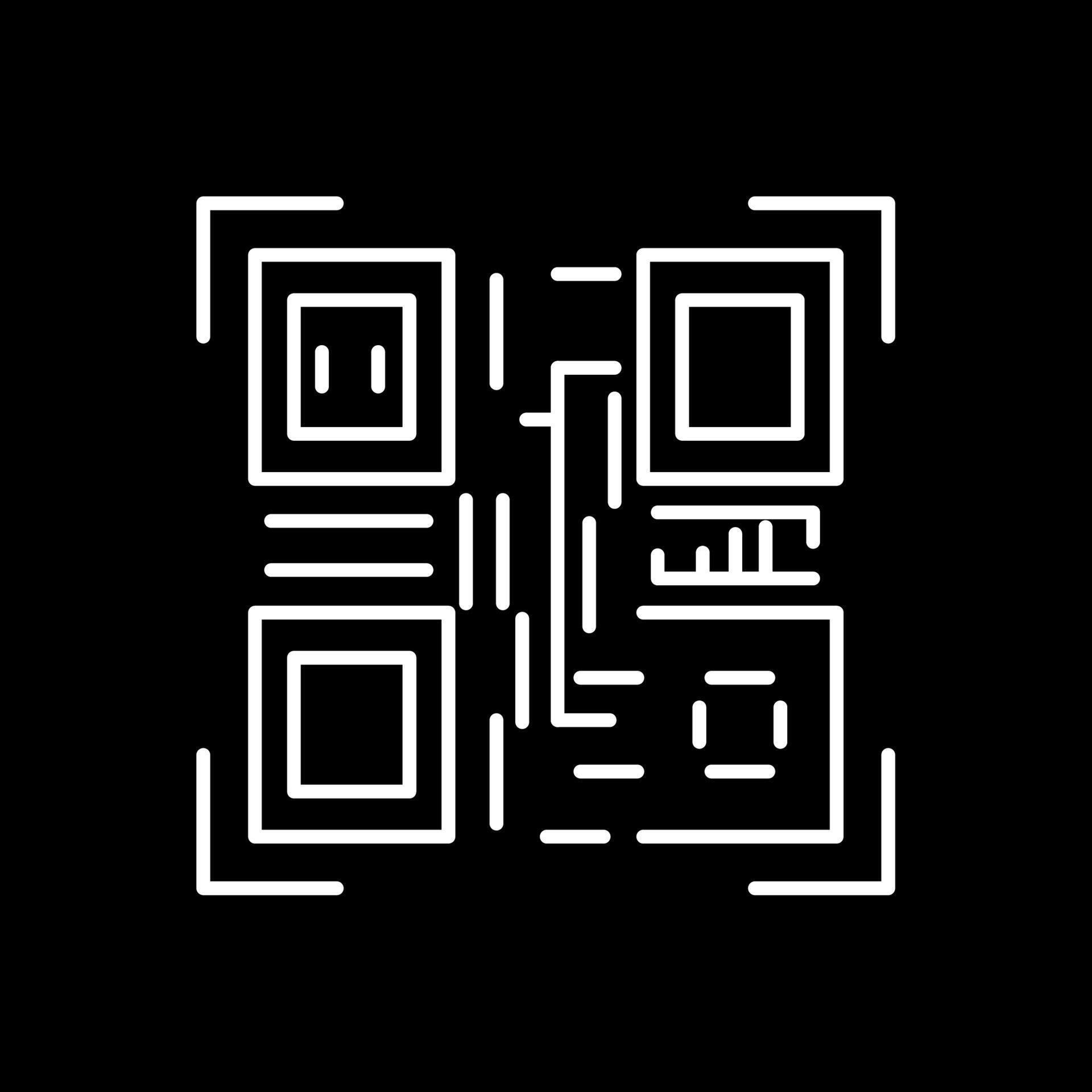 Qr Code Line Inverted Icon 42835905 Vector Art At Vecteezy
