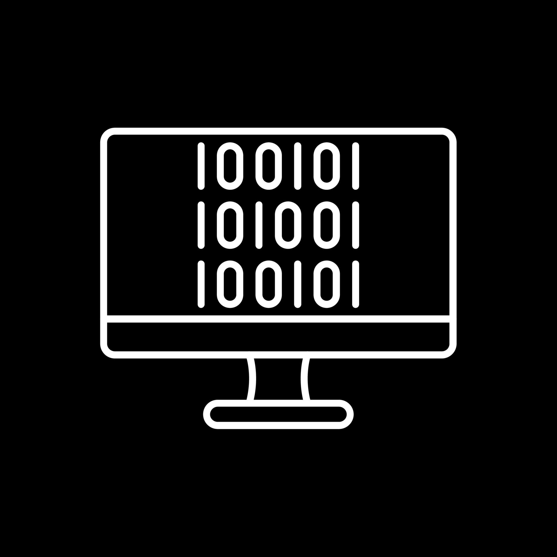 Binary Code Line Inverted Icon 42838025 Vector Art at Vecteezy