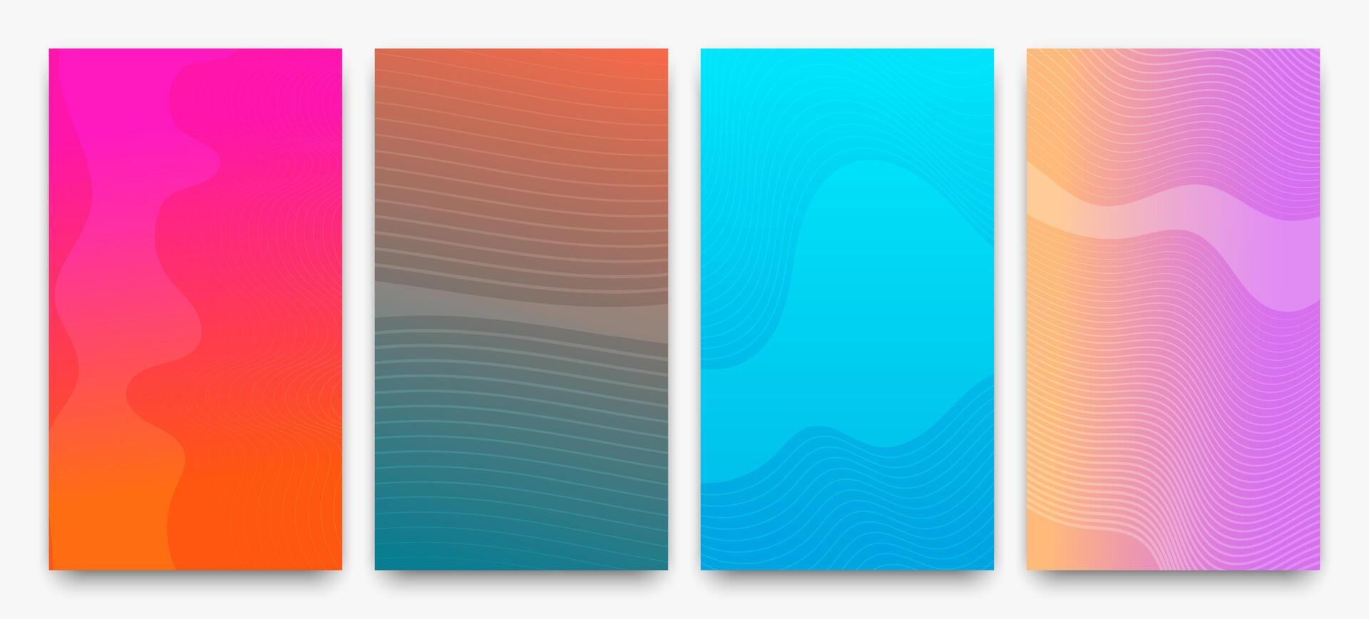 Modern Colorful Gradient Background With Wave Lines 42840403 Vector Art