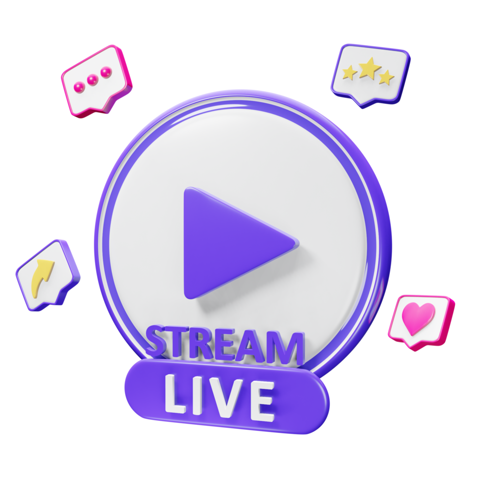 Live Streaming 3D 42848361 PNG Live Streaming 3D 42848361 PNG