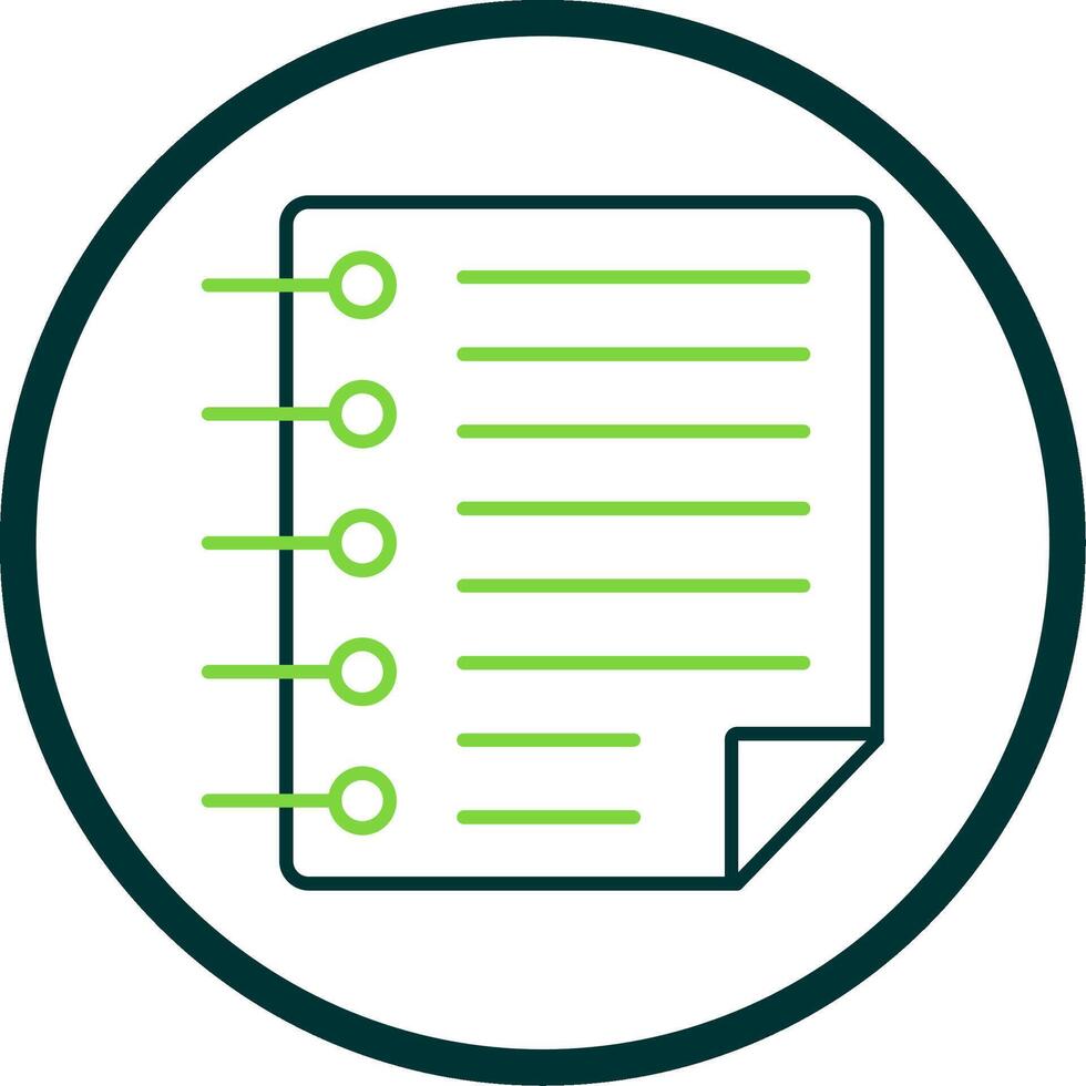 Notes Line Circle Icon 42849343 Vector Art at Vecteezy