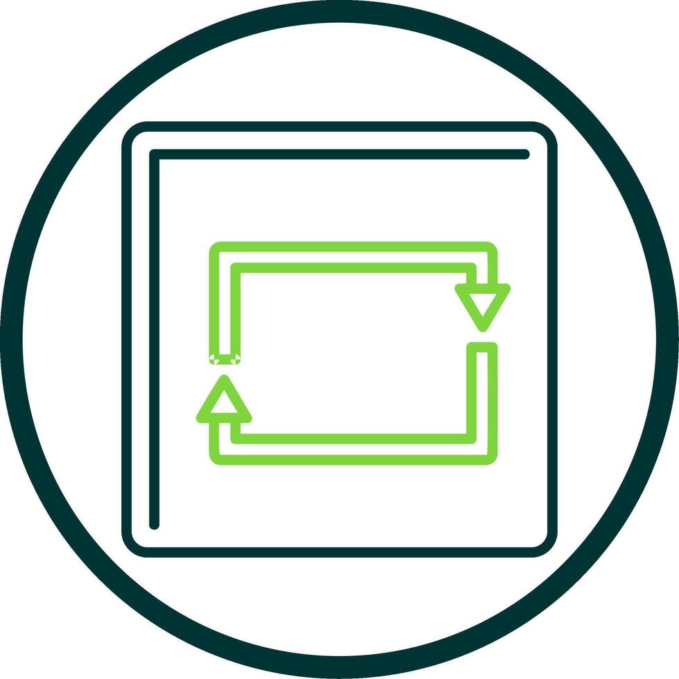 Rectangular Arrow Line Circle Icon 42853673 Vector Art at Vecteezy