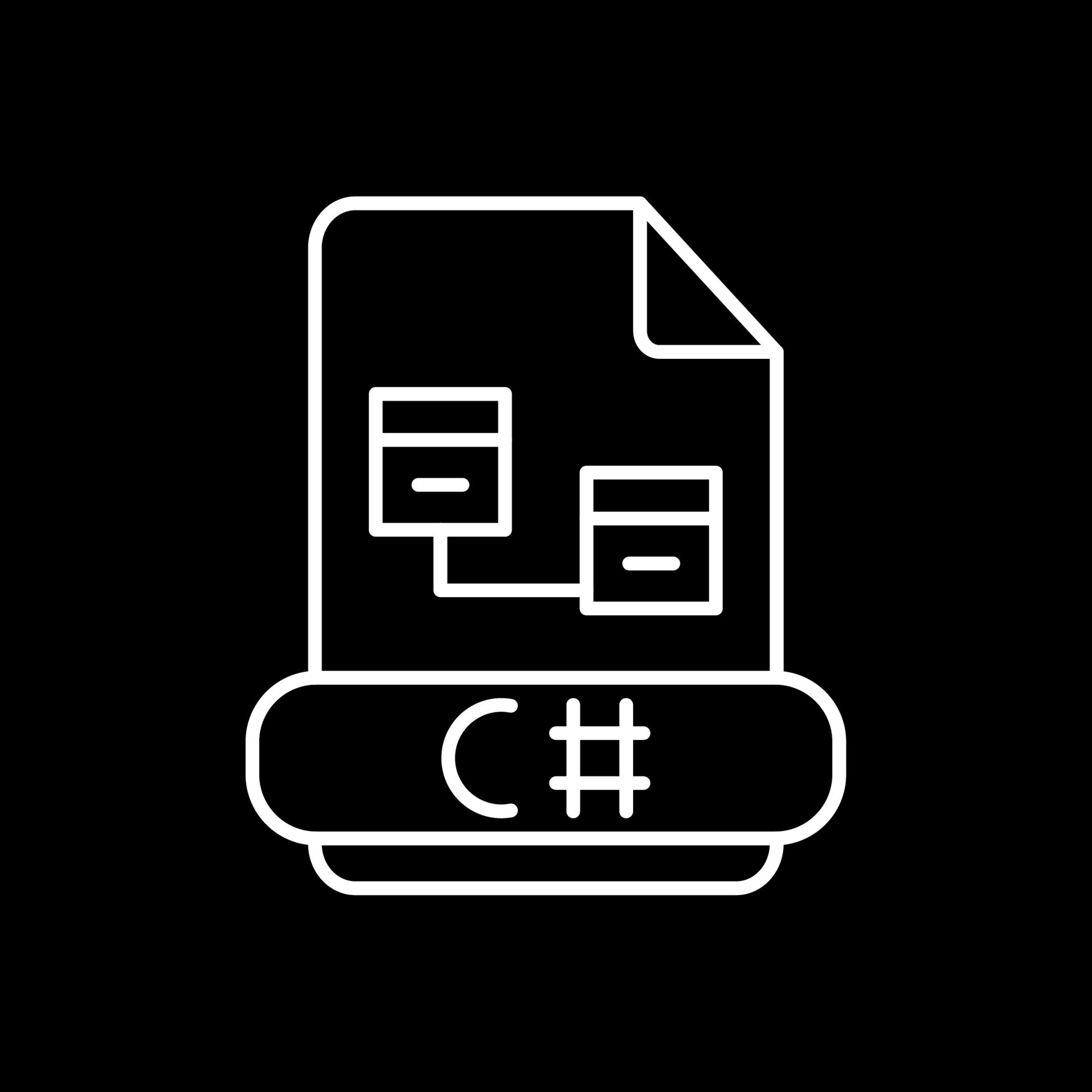 C Sharp Line Inverted Icon 42857597 Vector Art at Vecteezy