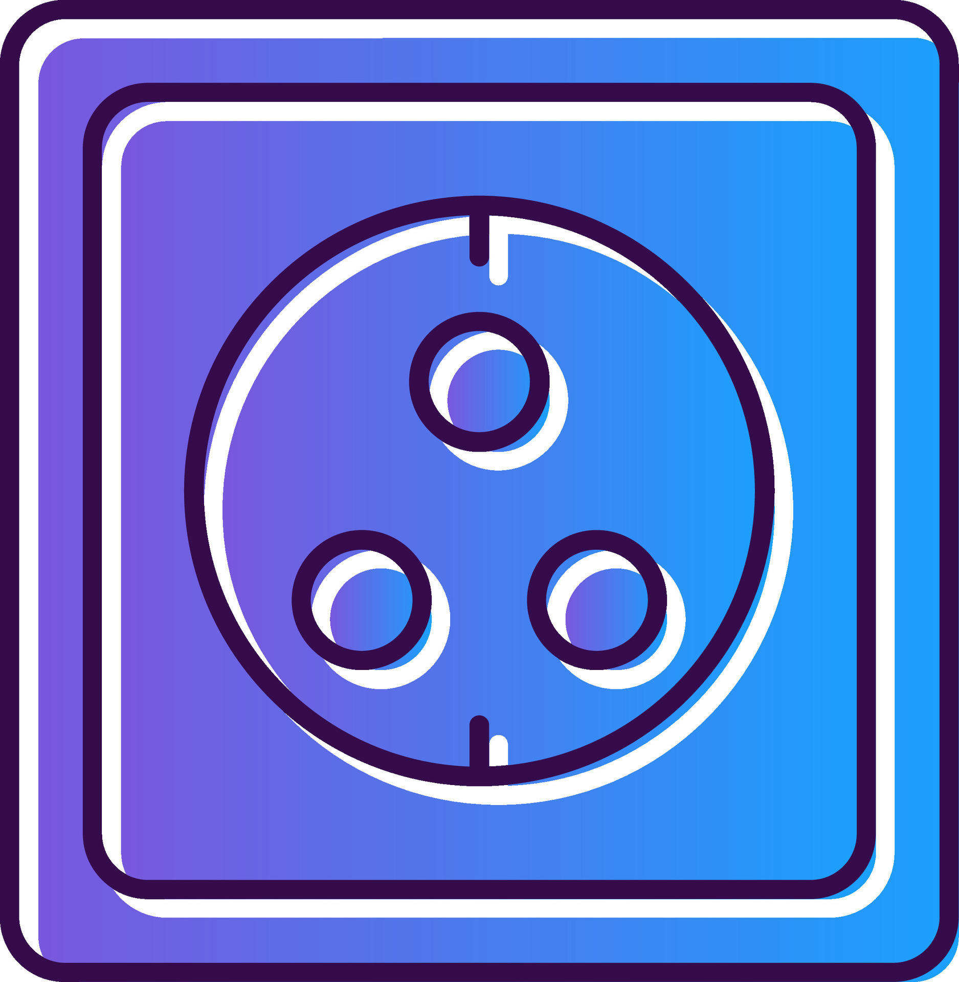 Wall Socket Gradient Filled Icon 42859090 Vector Art at Vecteezy