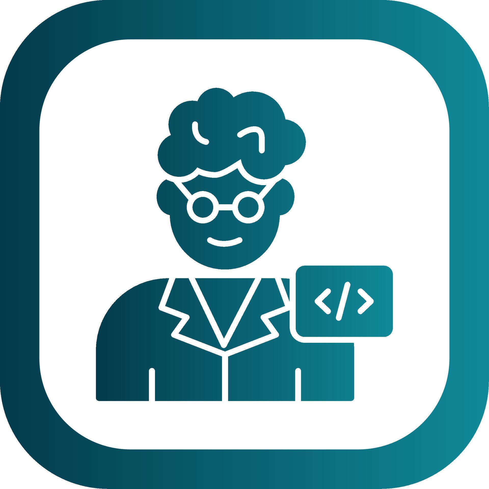 Programmer Glyph Gradient Round Corner Icon 42860571 Vector Art at Vecteezy