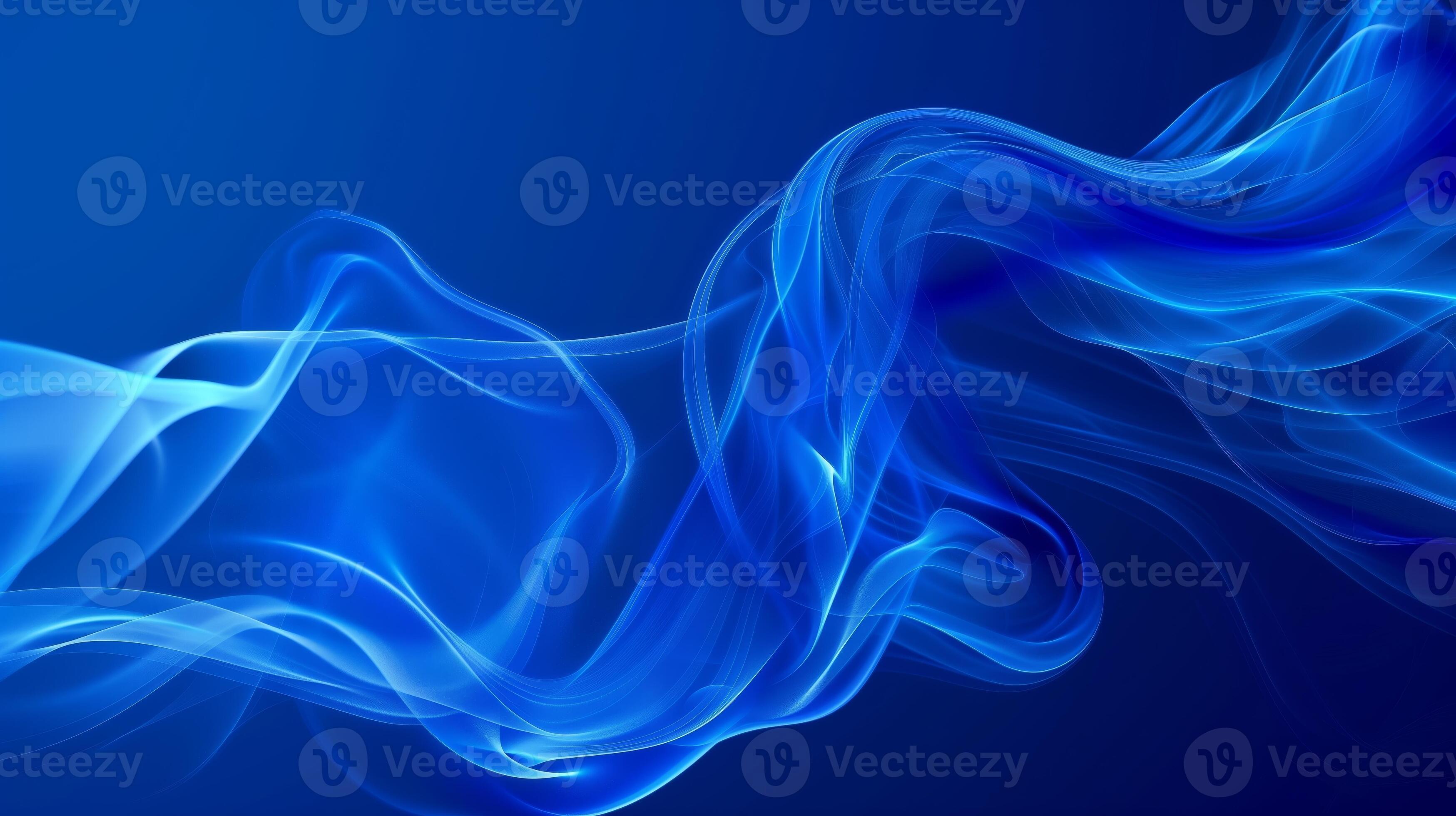 AI generated Abstract blue background with smoke waves. Elegant and ...