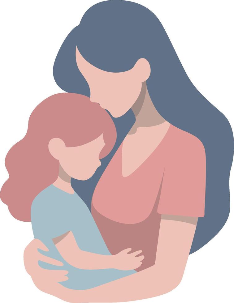 Mother Holding Daughter Illustration. 42877365 Vector Art at Vecteezy