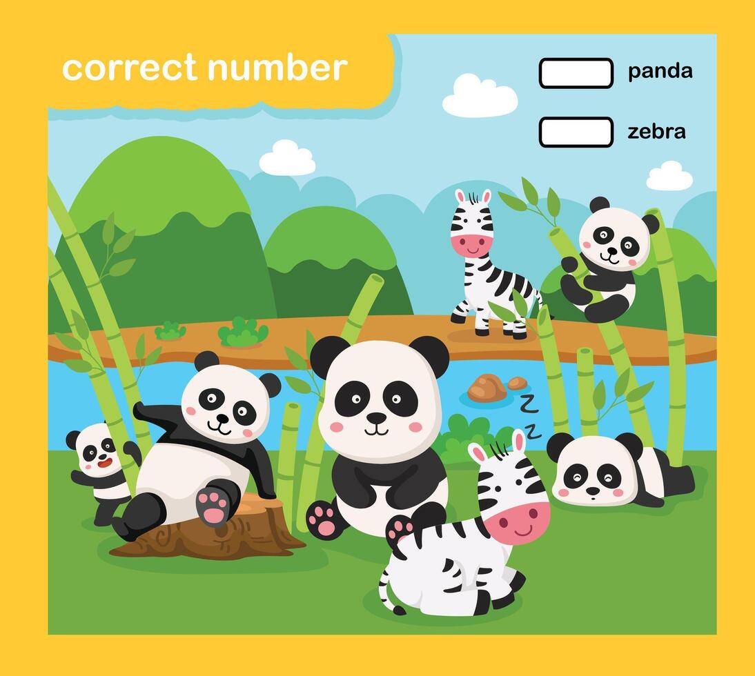 Write the correct numbers 42878024 Vector Art at Vecteezy