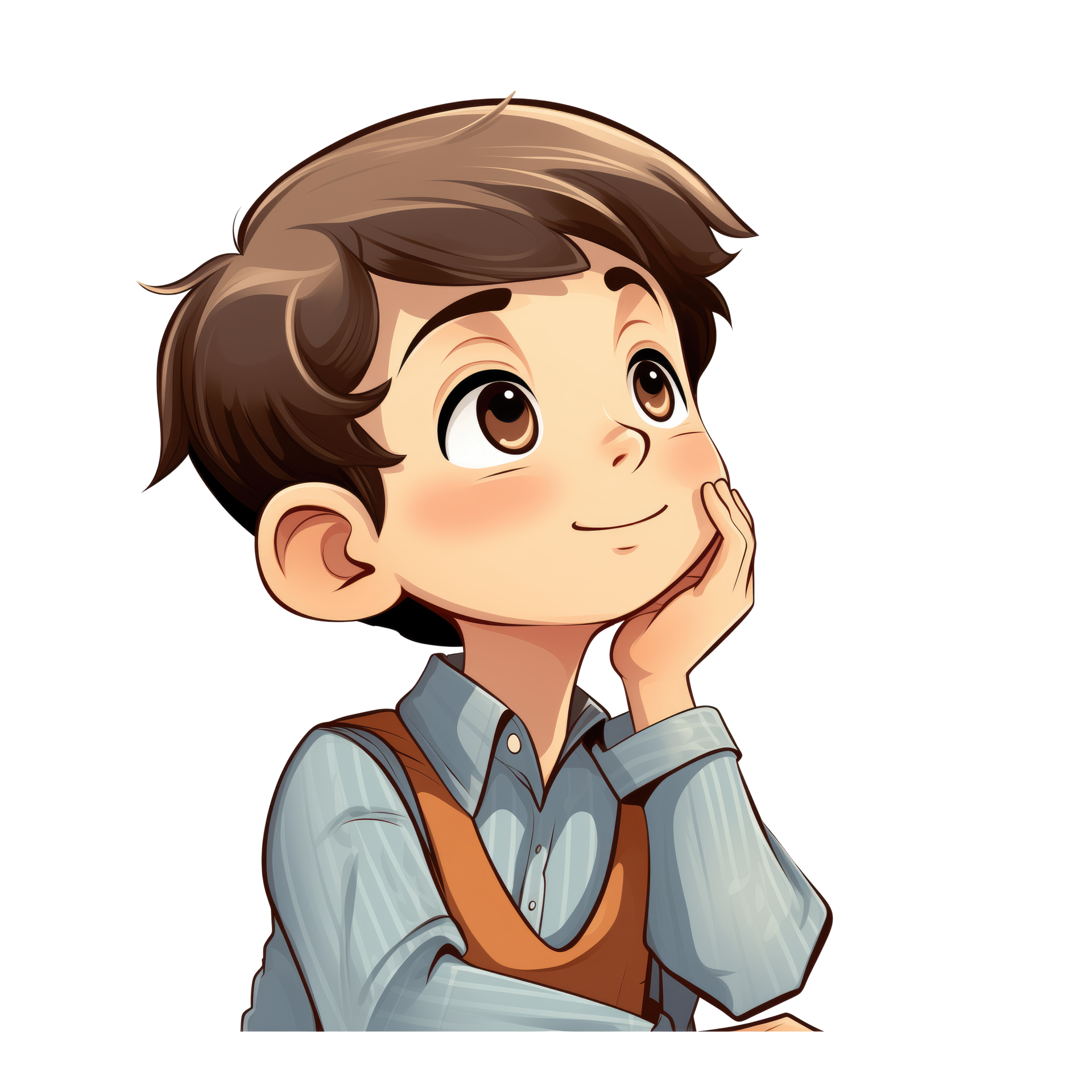 Cute boy thinking and wondering 42885753 PNG Cute boy thinking and wondering 42885753 PNG