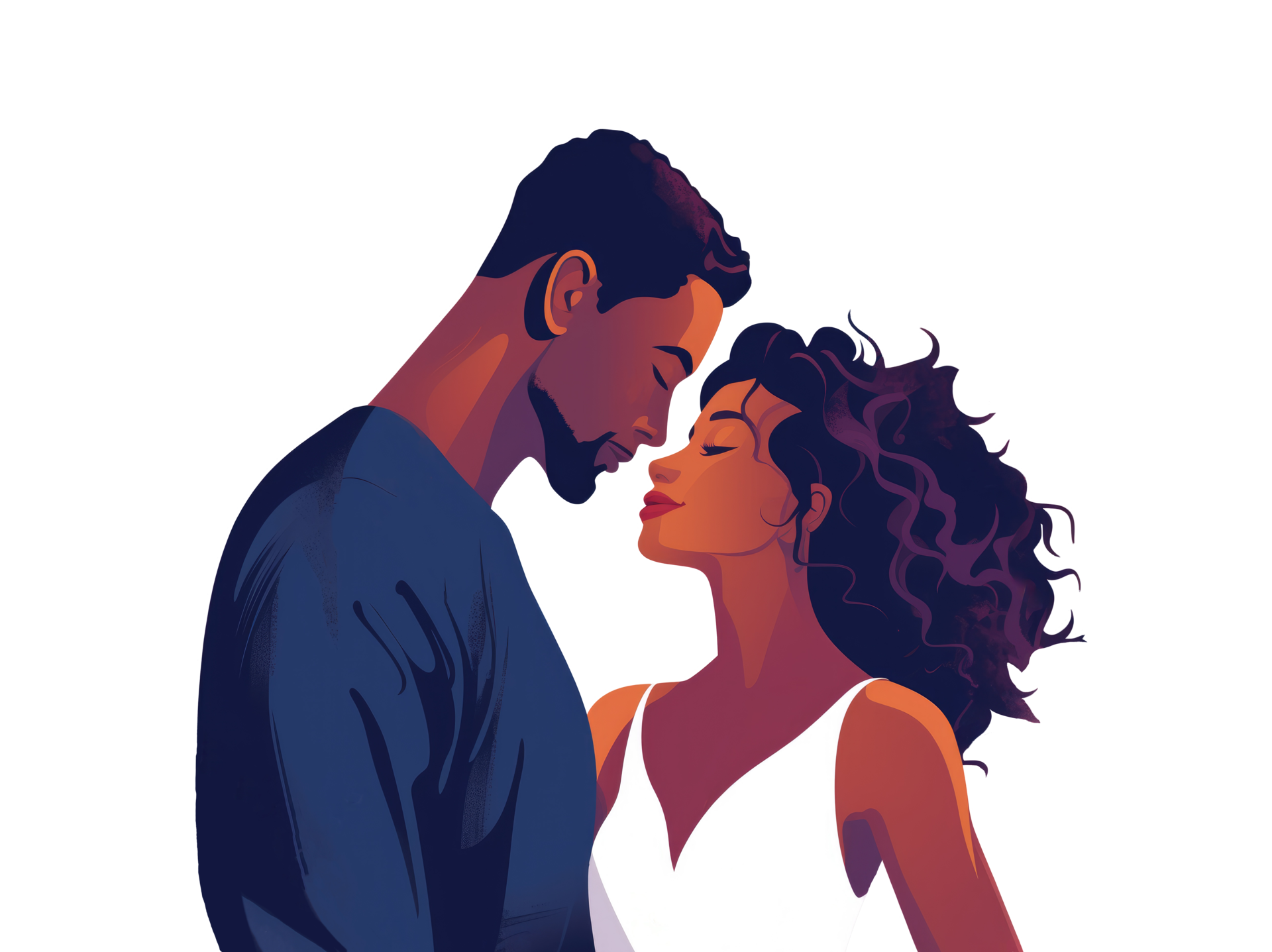 Young Loving Couple Standing Face To Face 42885989 Png
