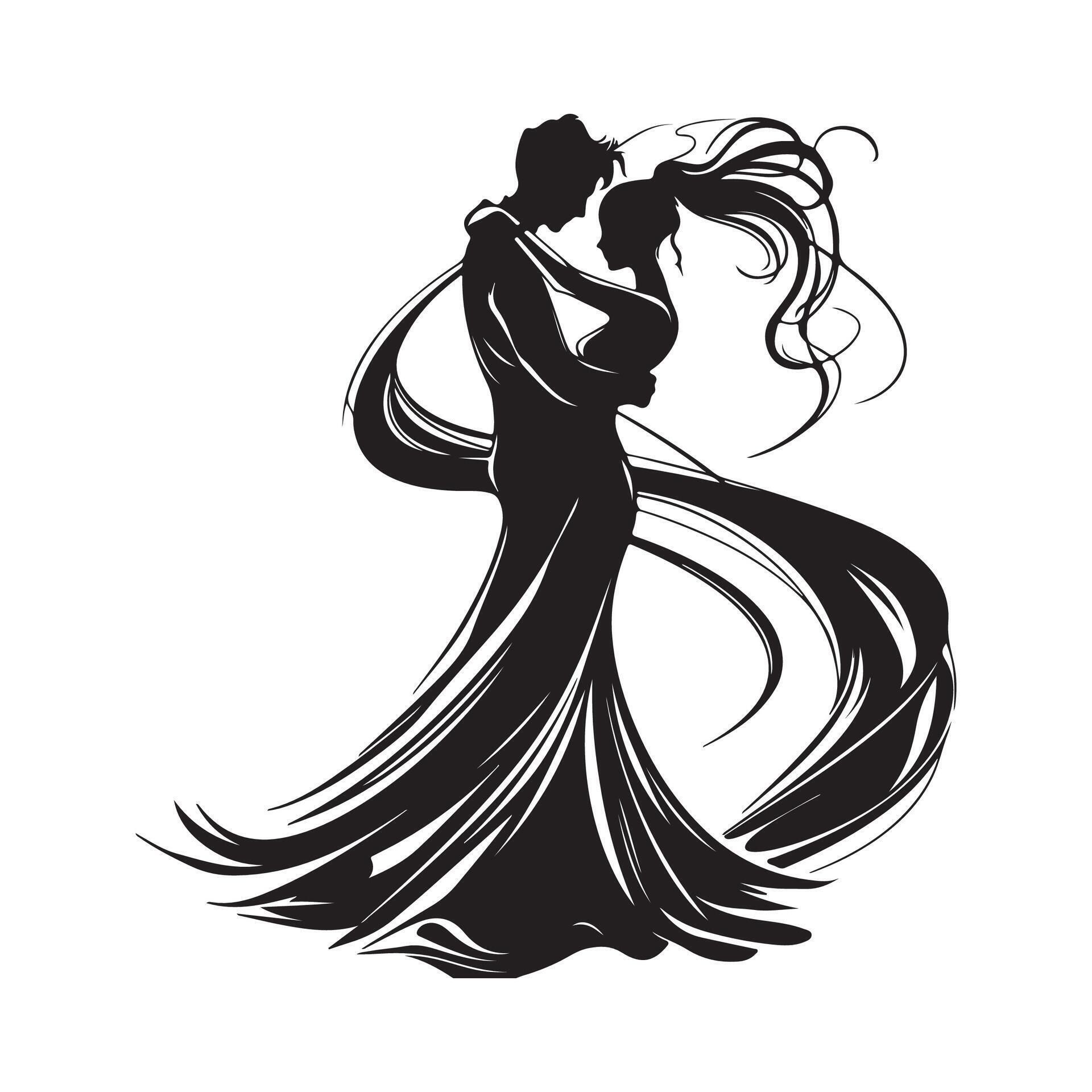 Couple Dancing Silhouette Images 42888455 Vector Art At Vecteezy