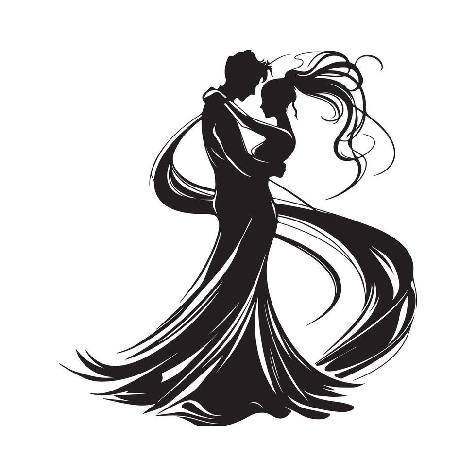 Couple Dancing Silhouette Images 42888455 Vector Art at Vecteezy