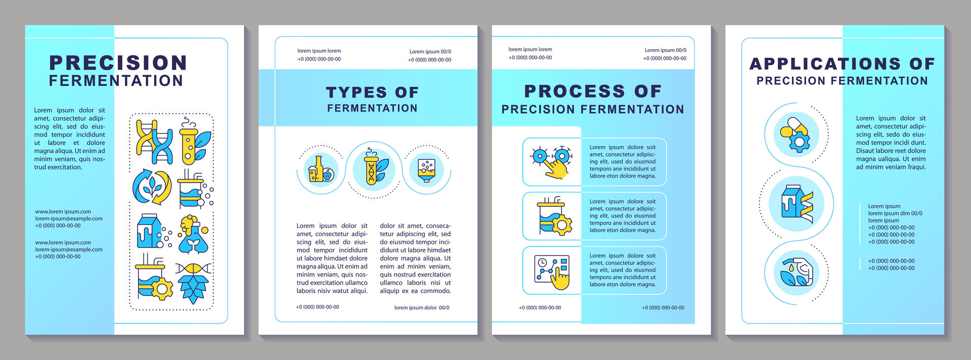 Precision fermentation technology brochure template. Leaflet design ... Precision fermentation technology brochure template. Leaflet design ...