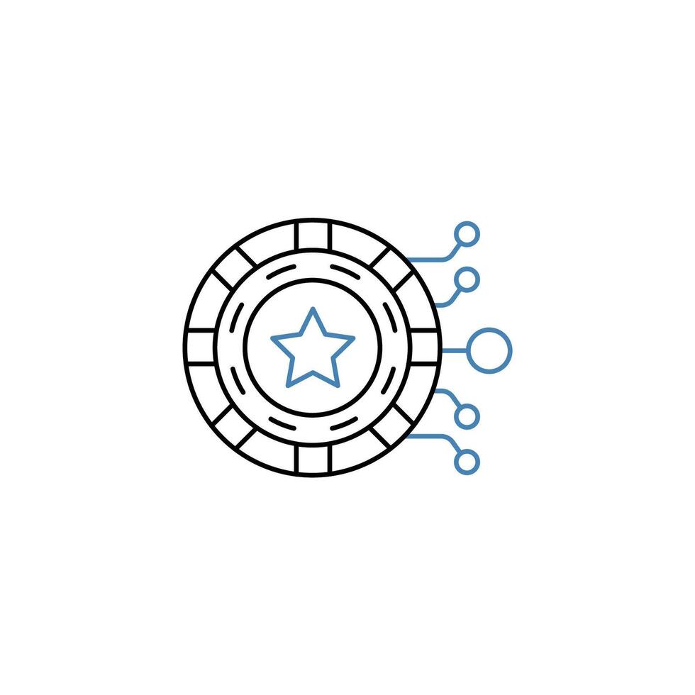 tokenization concept line icon. Simple element illustration ... tokenization concept line icon. Simple element illustration ...