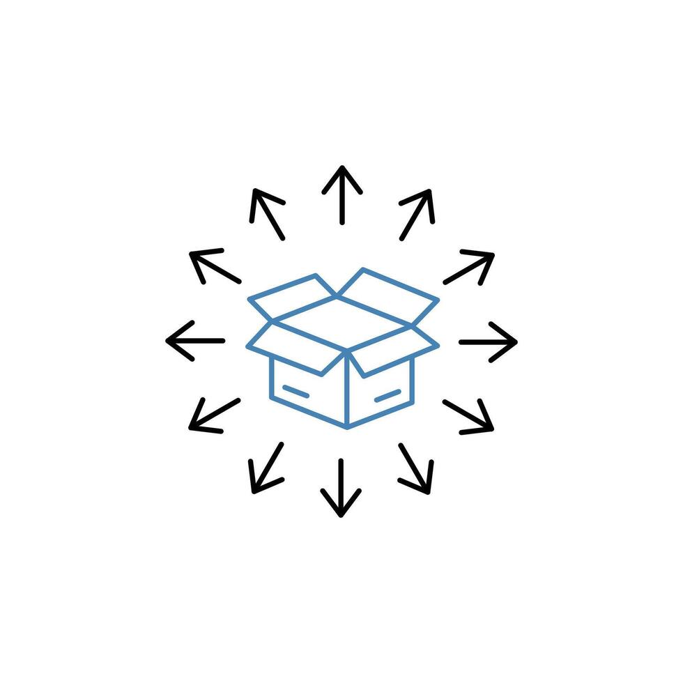 distribution concept line icon. Simple element illustration ...