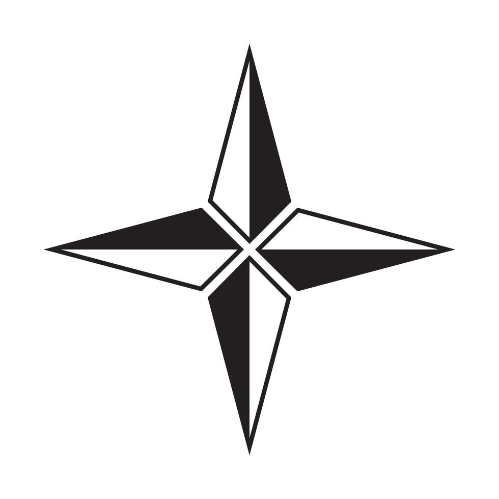Compass Needle Icon Flat Illustration 42894333 Vector Art At Vecteezy