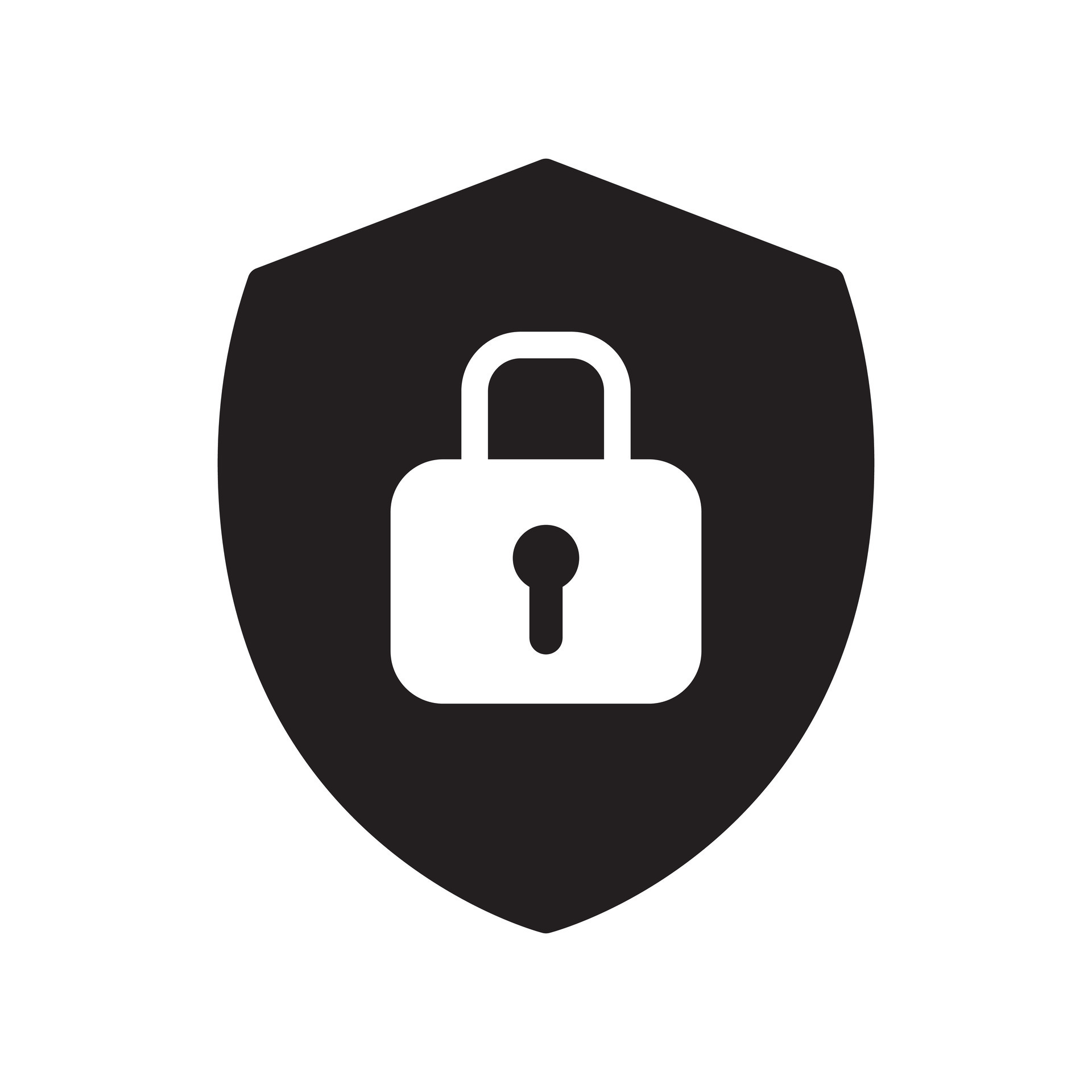 Security Shield Lock Icon Flat Illustration 42894340 Vector Art At Vecteezy
