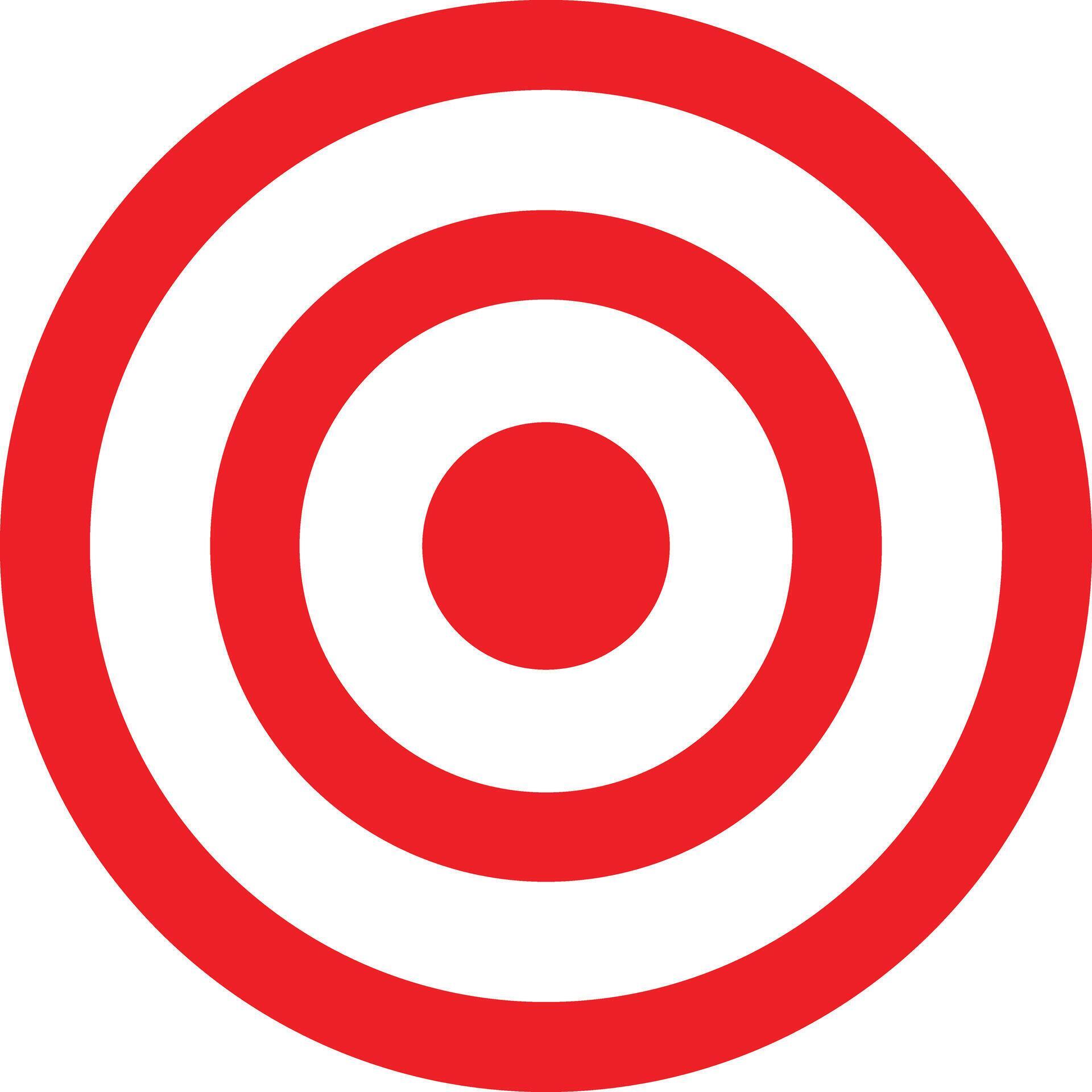 Red Target Icon Red Darts Target Aim Icon Isolated On White