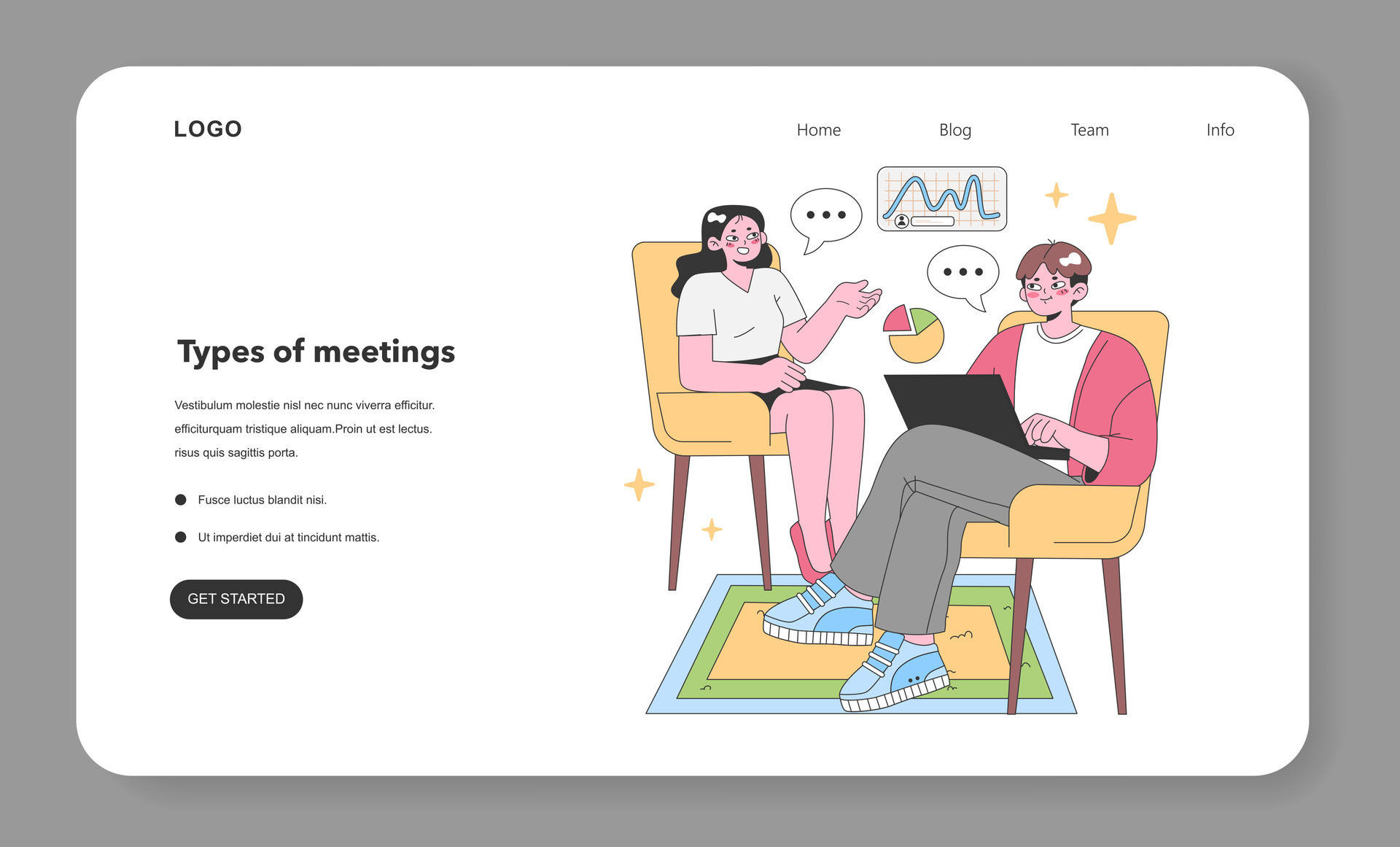 Two colleagues engaging. Flat illustration 42894718 Vector Art at Vecteezy Two colleagues engaging. Flat illustration 42894718 Vector Art at Vecteezy