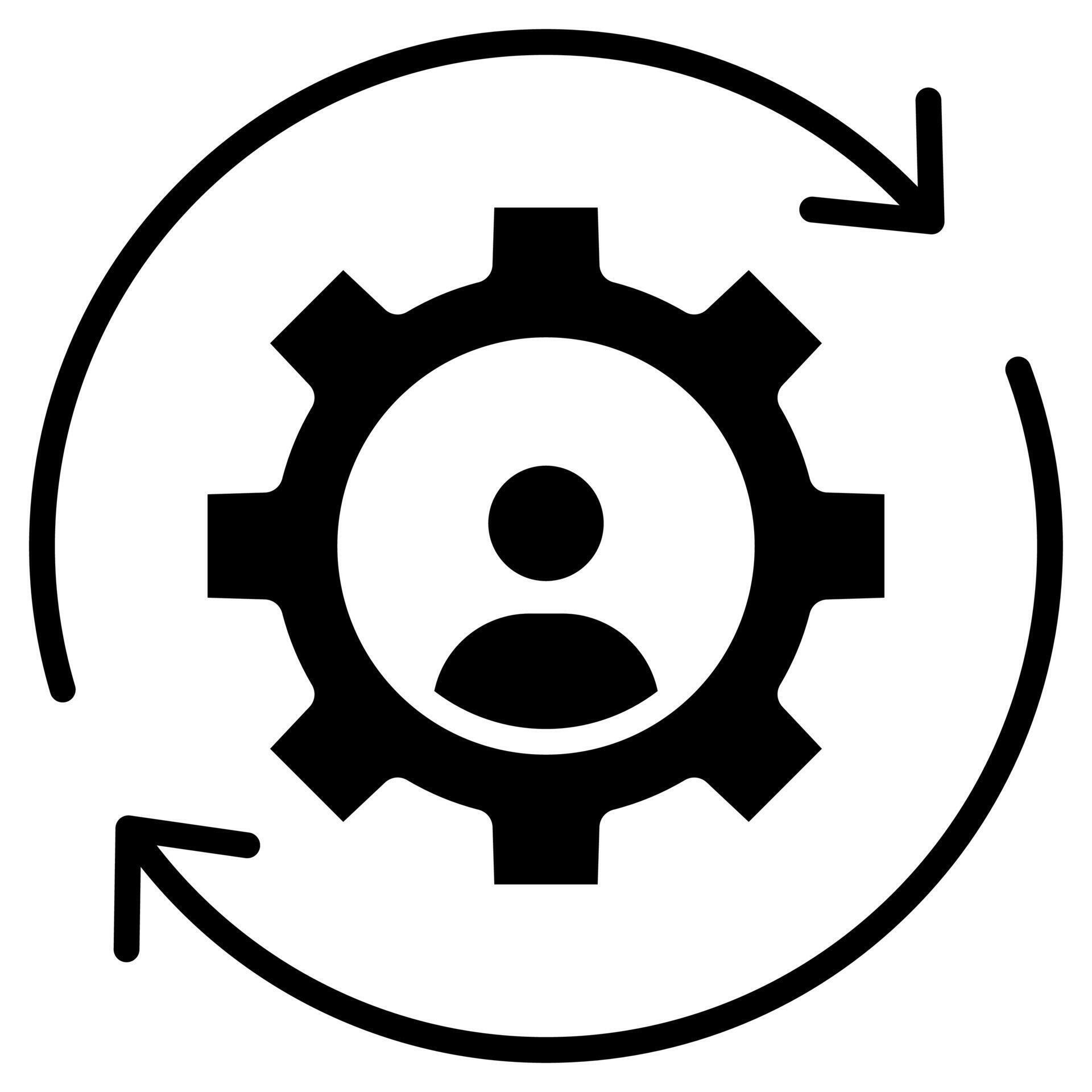 Business Process Management icon line illustration 42897400 Vector Art ...