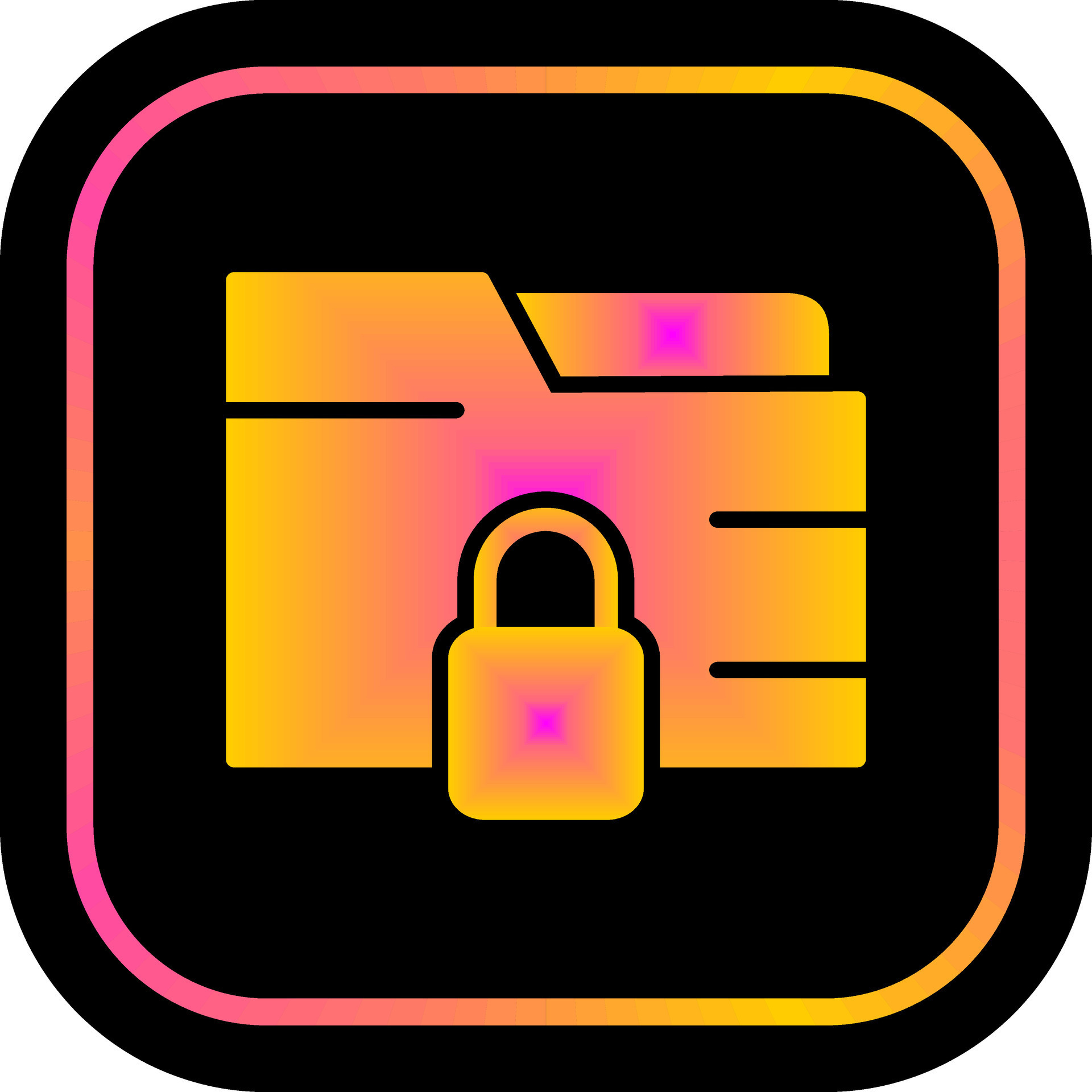 Secure Folder Icon Design 42927692 Vector Art At Vecteezy