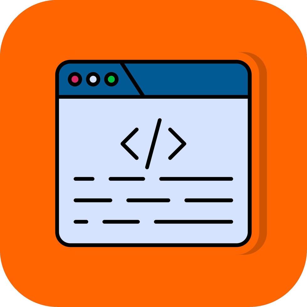 Coding Filled Orange background Icon 42934675 Vector Art at Vecteezy