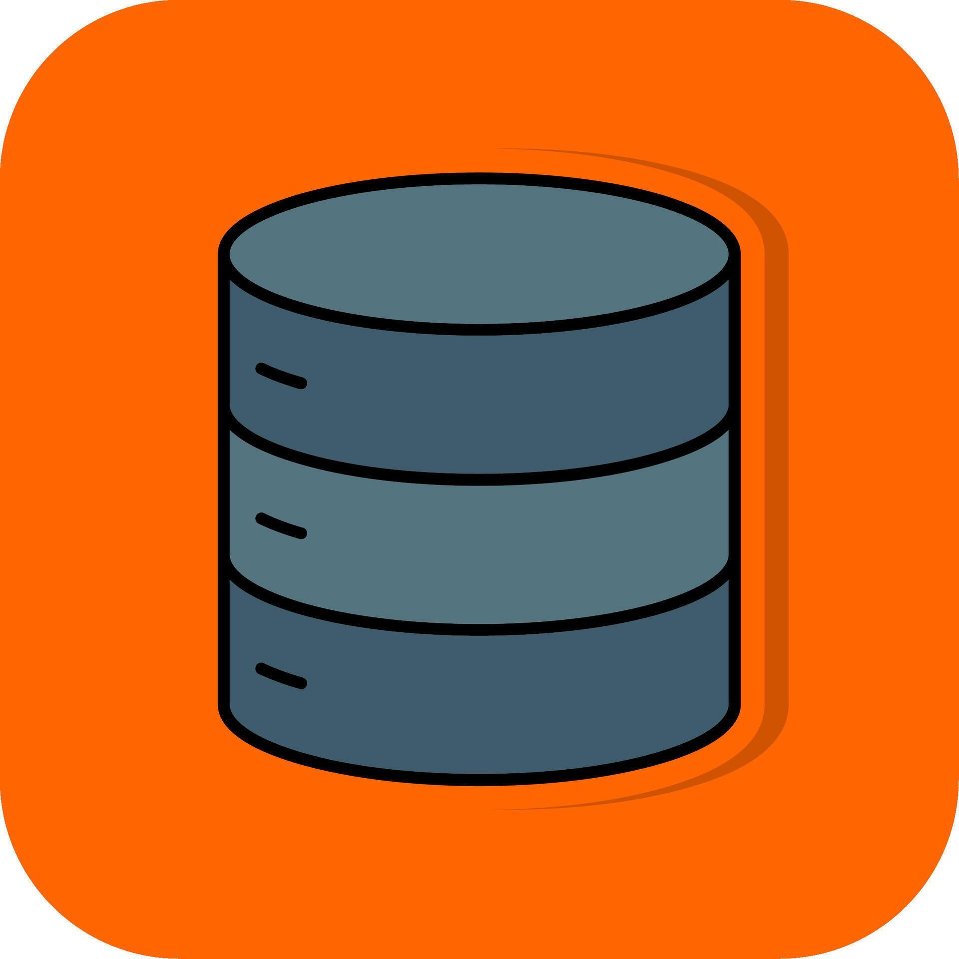 Database Filled Orange background Icon 42934708 Vector Art at Vecteezy