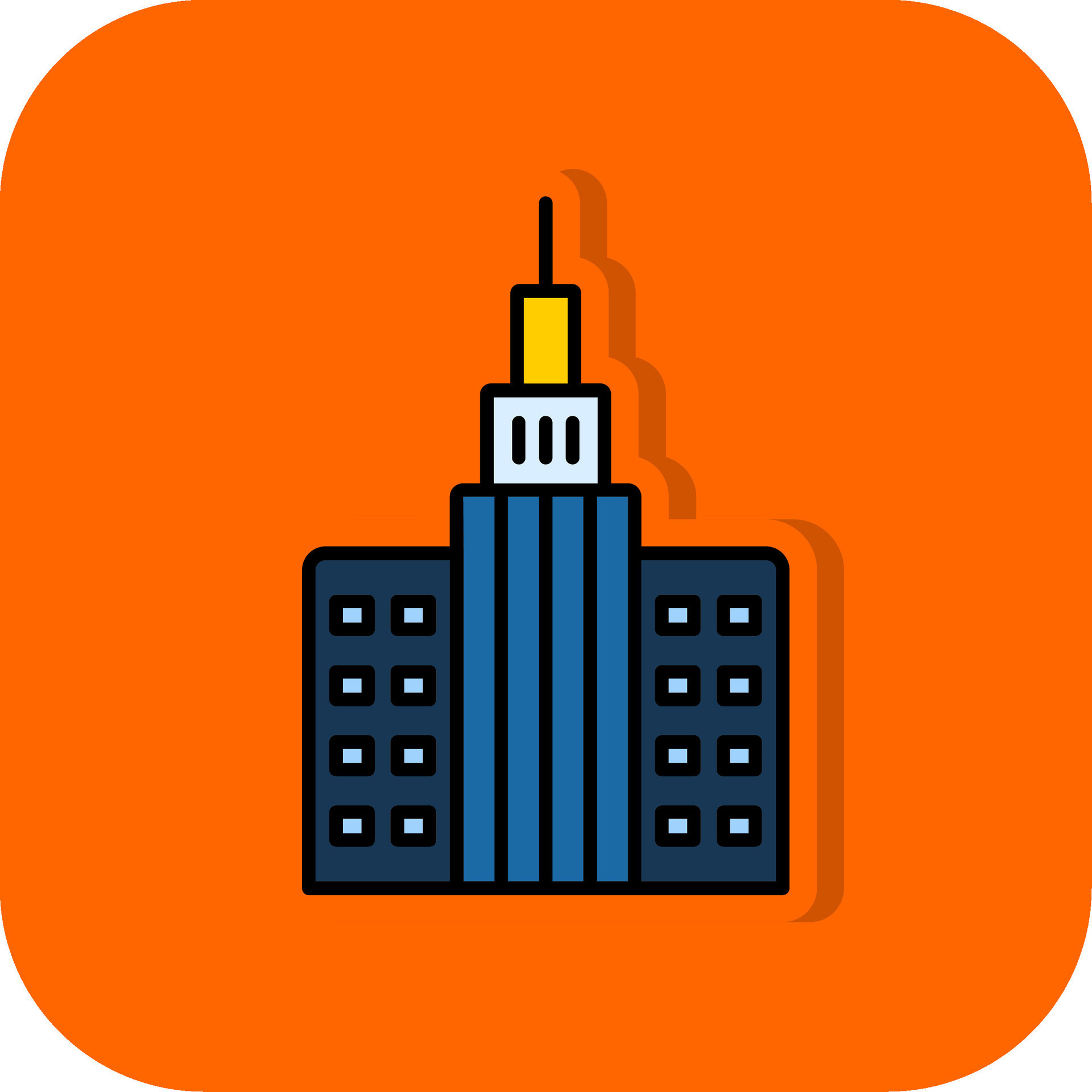 Skycraper Filled Orange background Icon 42935002 Vector Art at Vecteezy Skycraper Filled Orange background Icon 42935002 Vector Art at Vecteezy