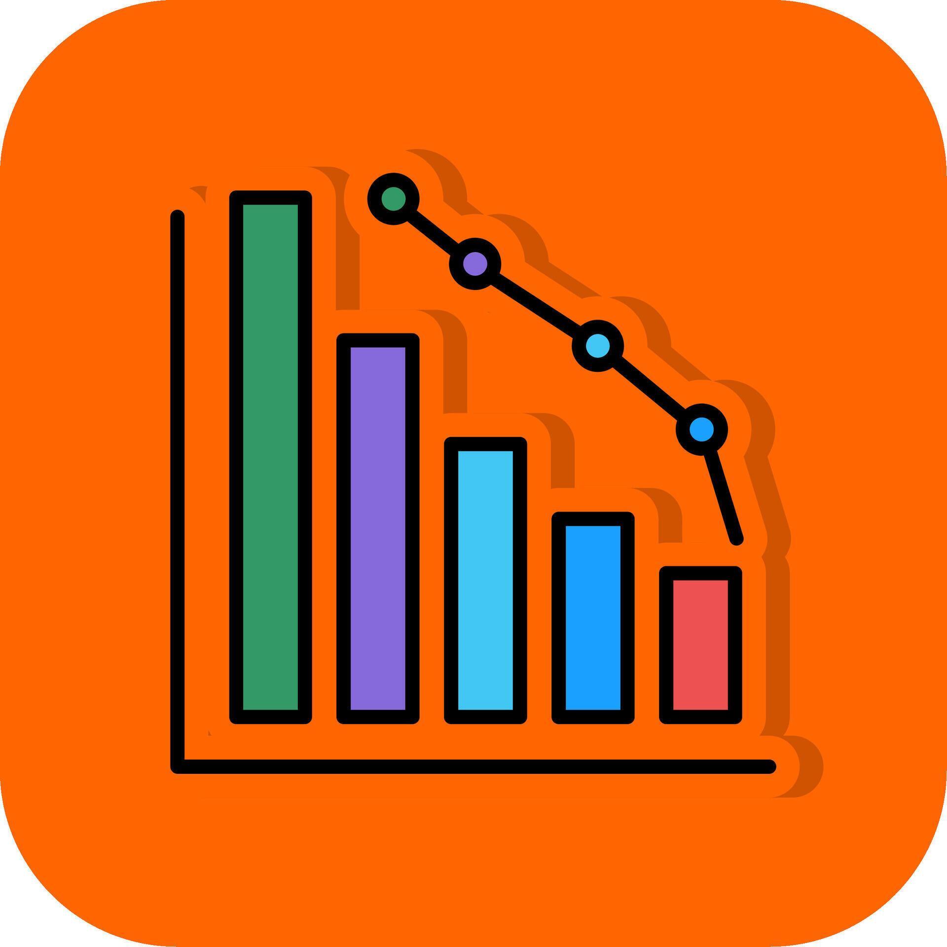 Decrease Filled Orange background Icon 42937450 Vector Art at Vecteezy