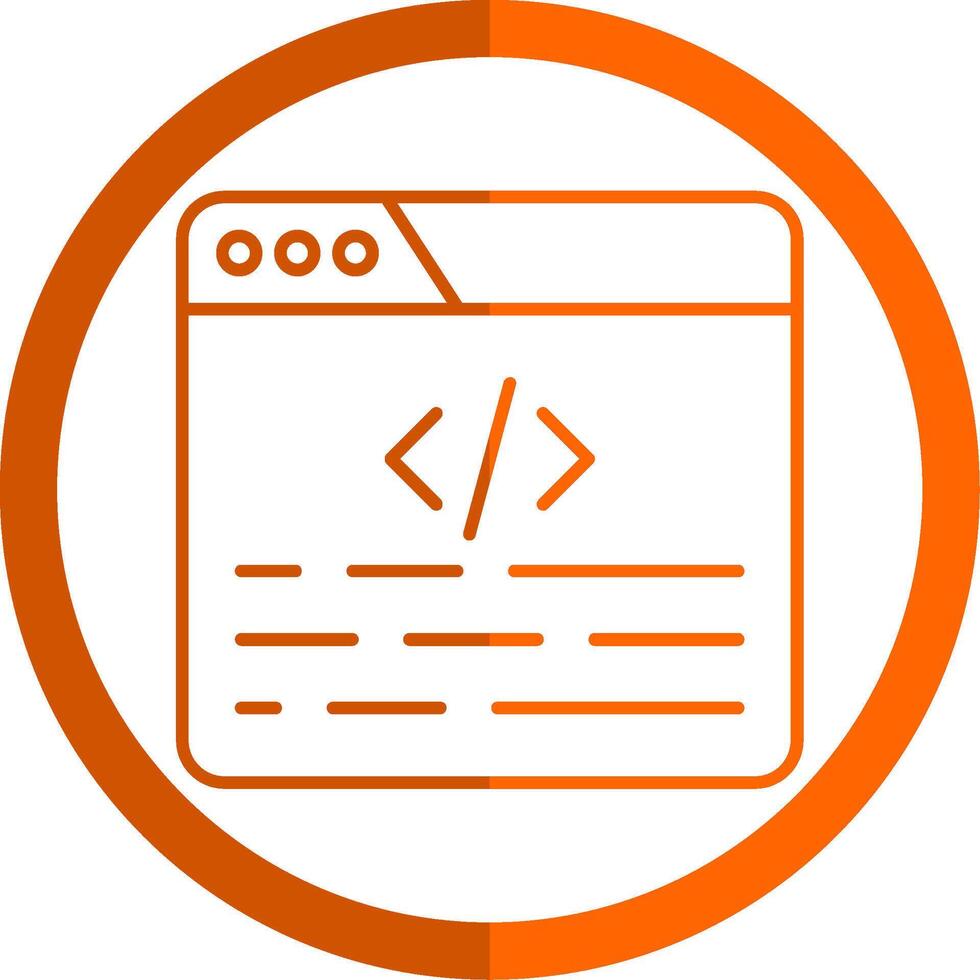 Coding Line Orange Circle Icon 42938616 Vector Art at Vecteezy