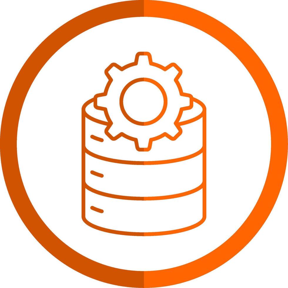 Database Management Line Orange Circle Icon 42938637 Vector Art At Vecteezy