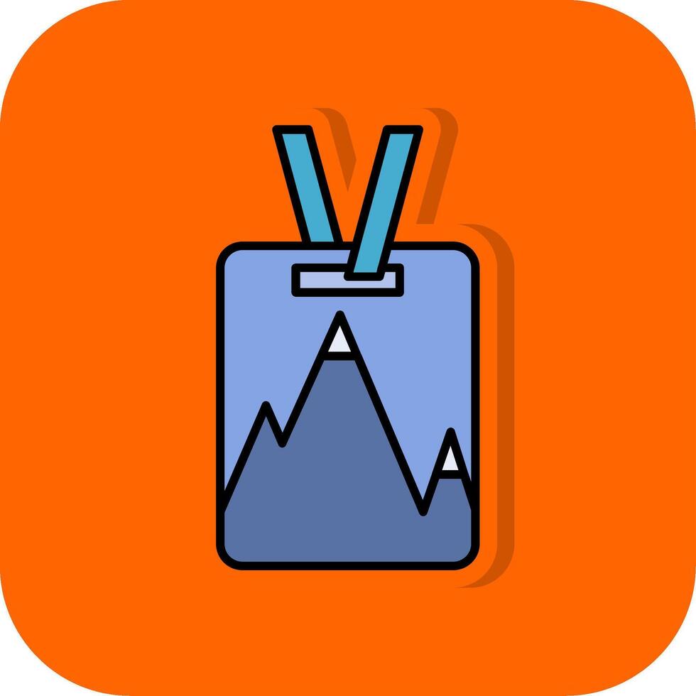 Ski Pass Filled Orange Background Icon 42938837 Vector Art At Vecteezy