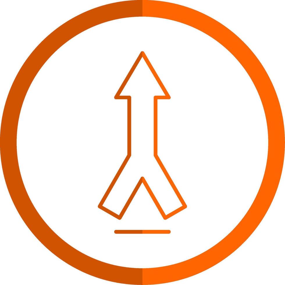 Merging Line Orange Circle Icon 42939470 Vector Art At Vecteezy