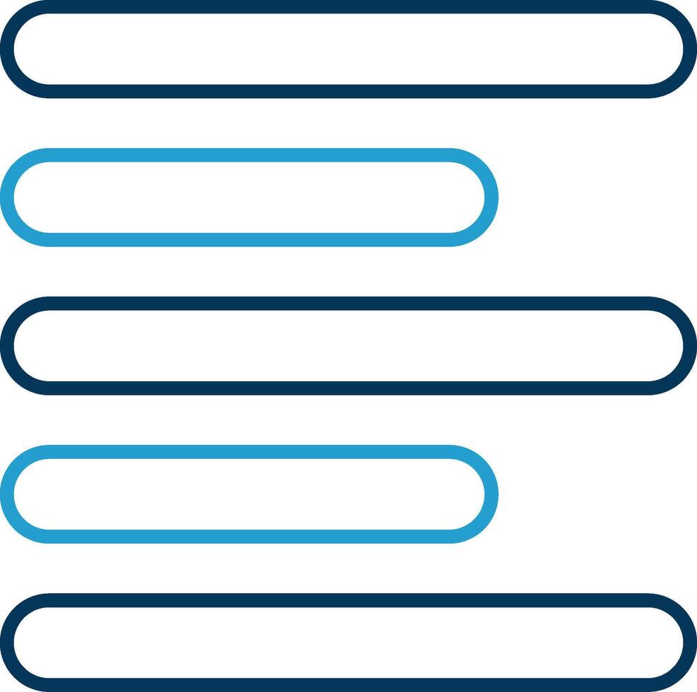 Horizontal Left Align Line Blue Two Color Icon 42940304 Vector Art At