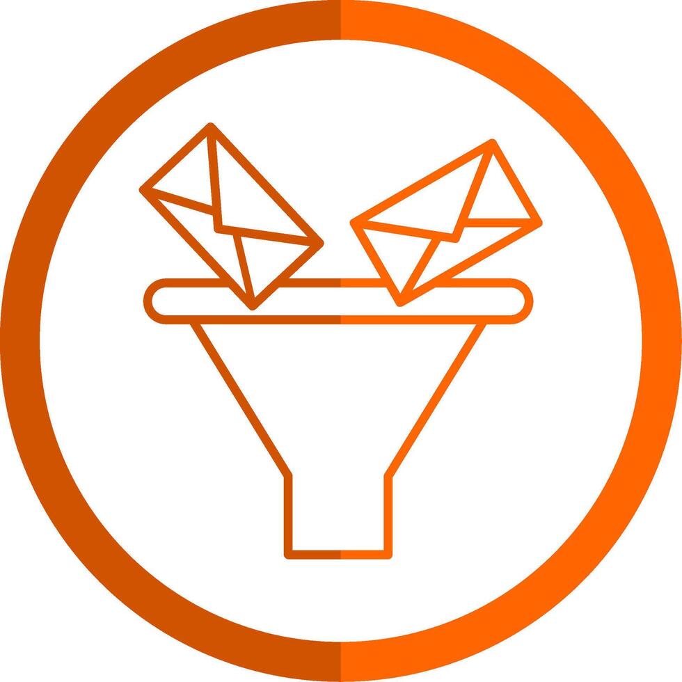 Message Filtering Line Orange Circle Icon 42948756 Vector Art At Vecteezy