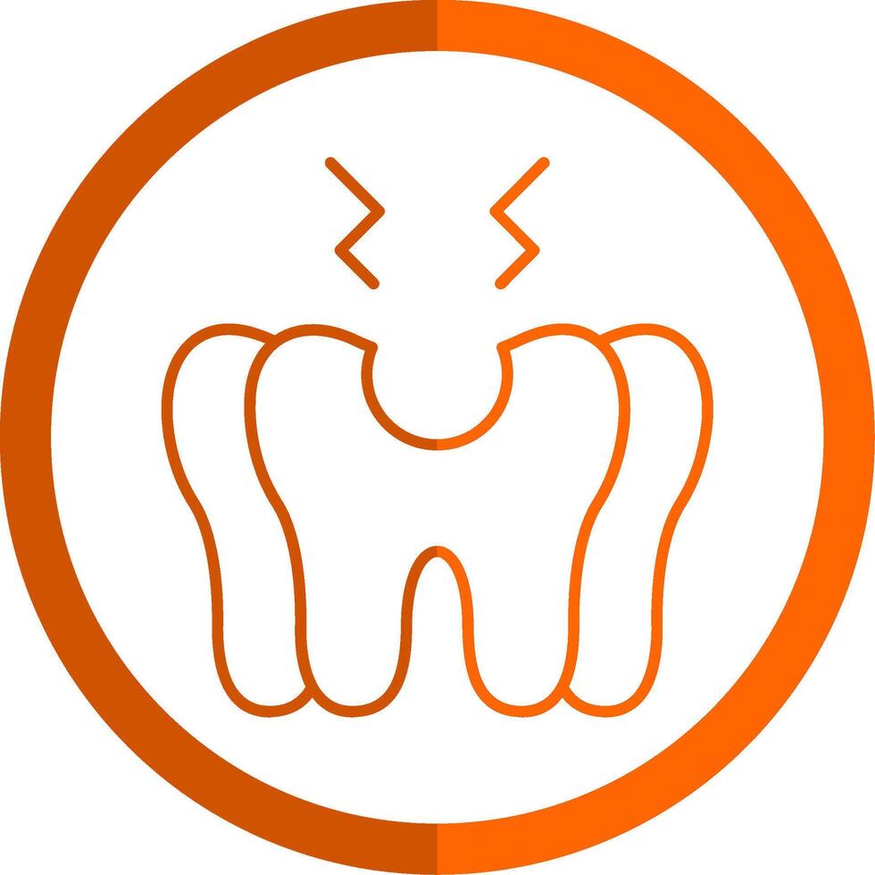 Sensitive Line Orange Circle Icon 42958046 Vector Art at Vecteezy