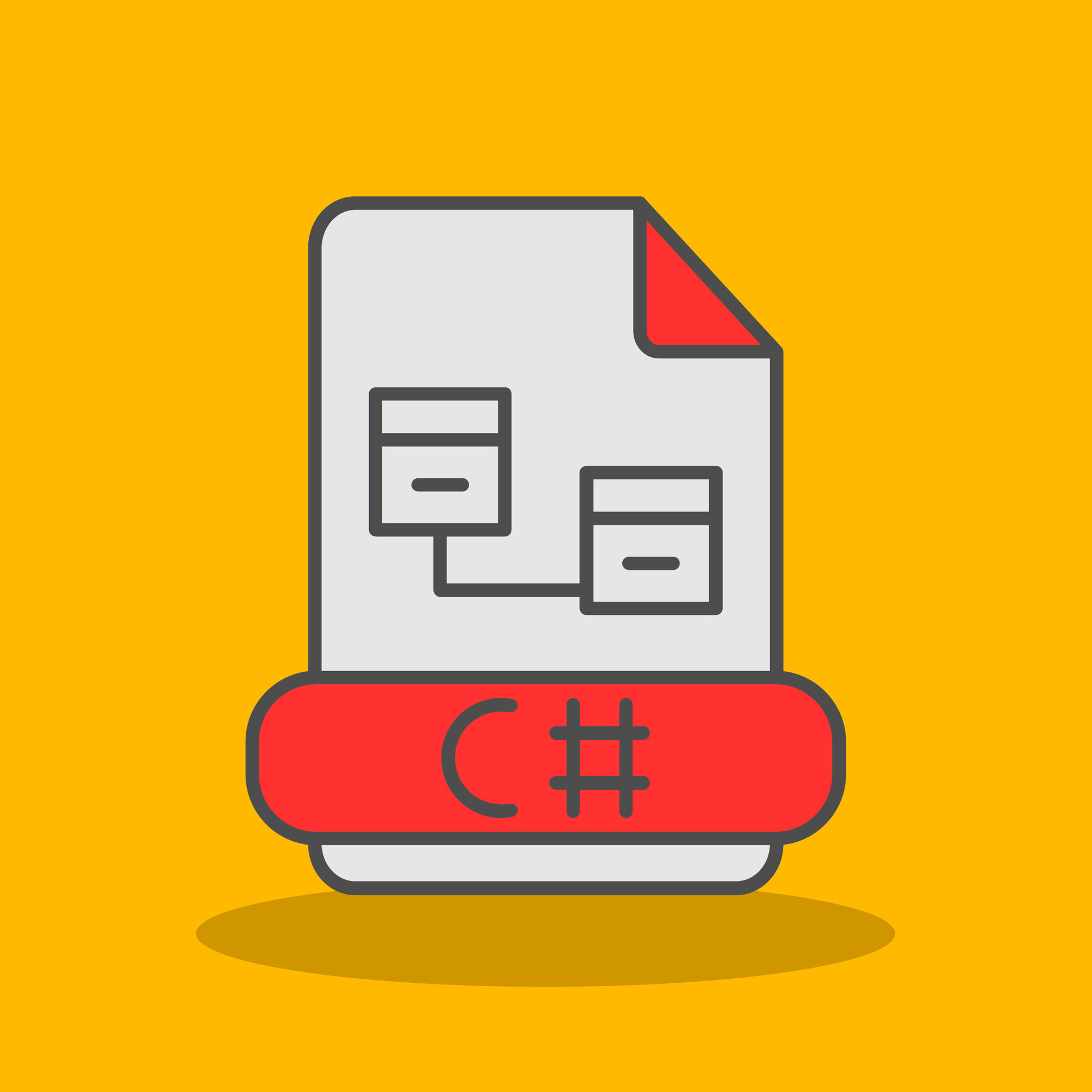 C Sharp Filled Shadow Icon 42958665 Vector Art at Vecteezy