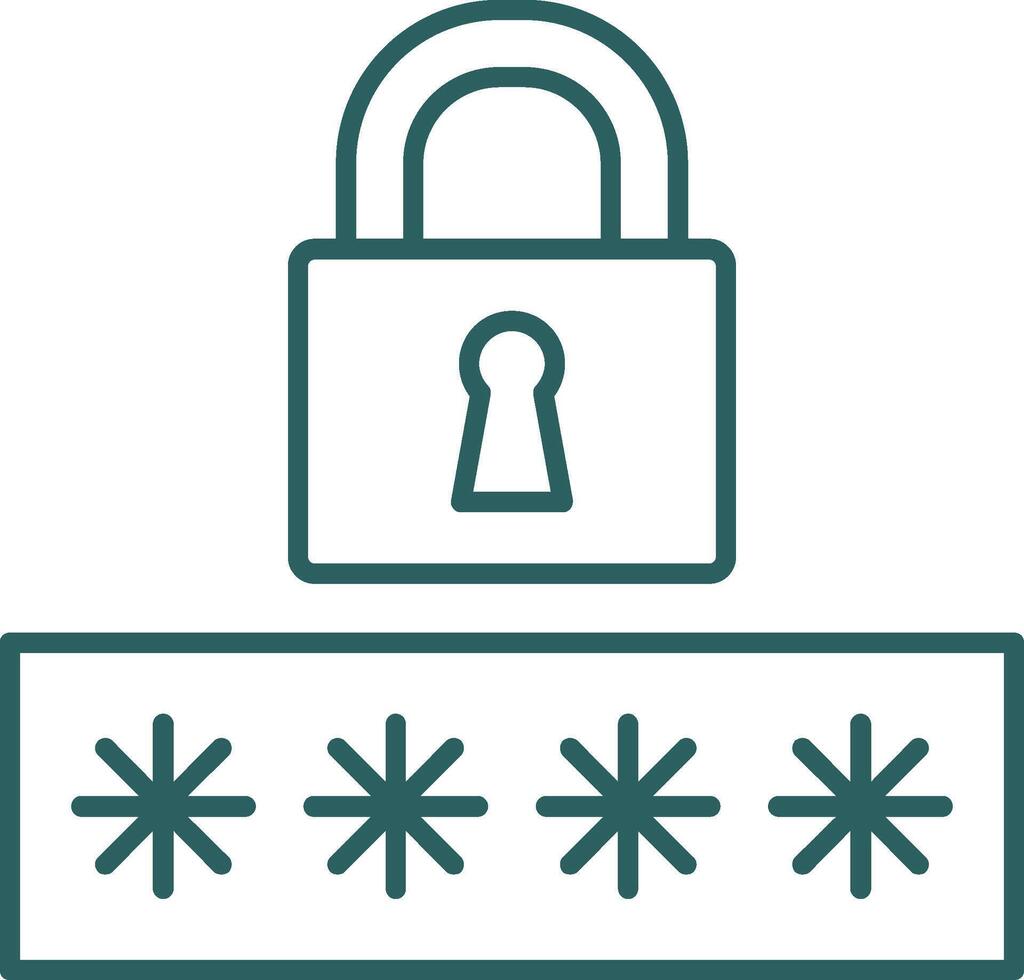Password Line Gradient Round Corner Icon 42967237 Vector Art At Vecteezy