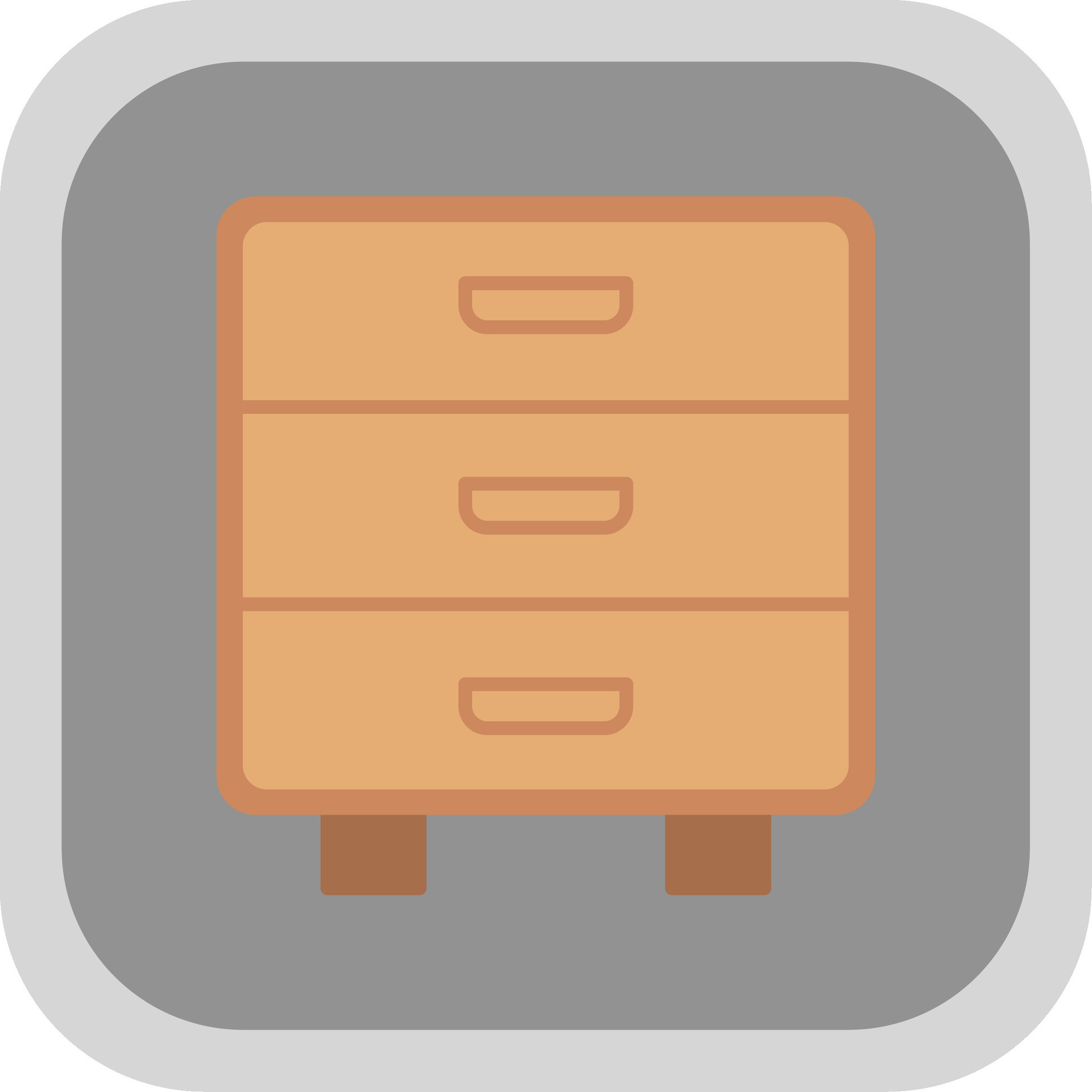 Drawer Flat Round Corner Icon 42968310 Vector Art at Vecteezy