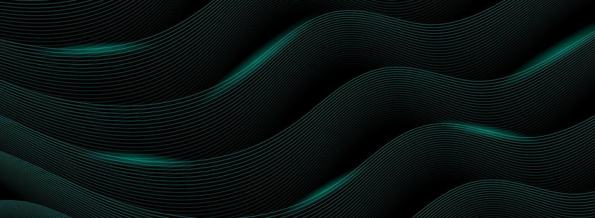Green minimal wavy lines abstract futuristic tech background 42971018 ...
