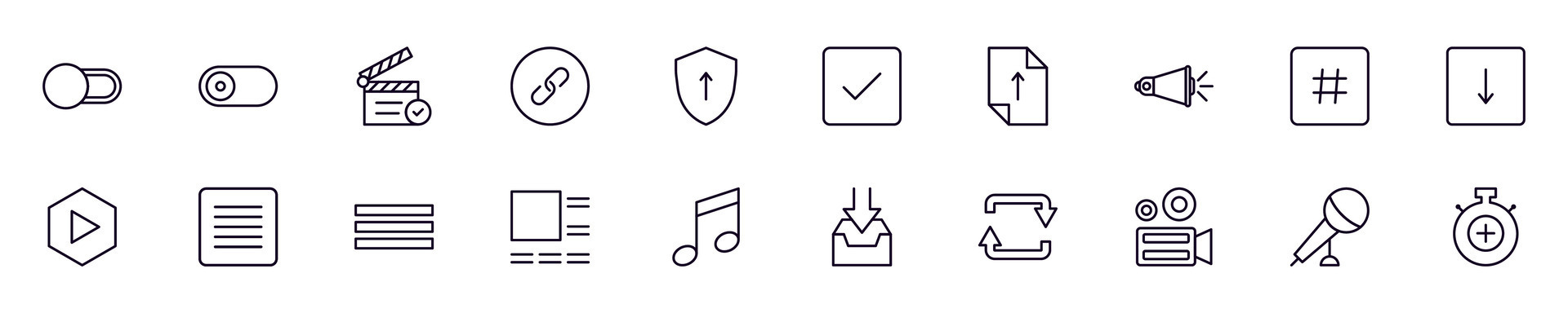 Essential signs for interface symbols drawn with black thin line ...