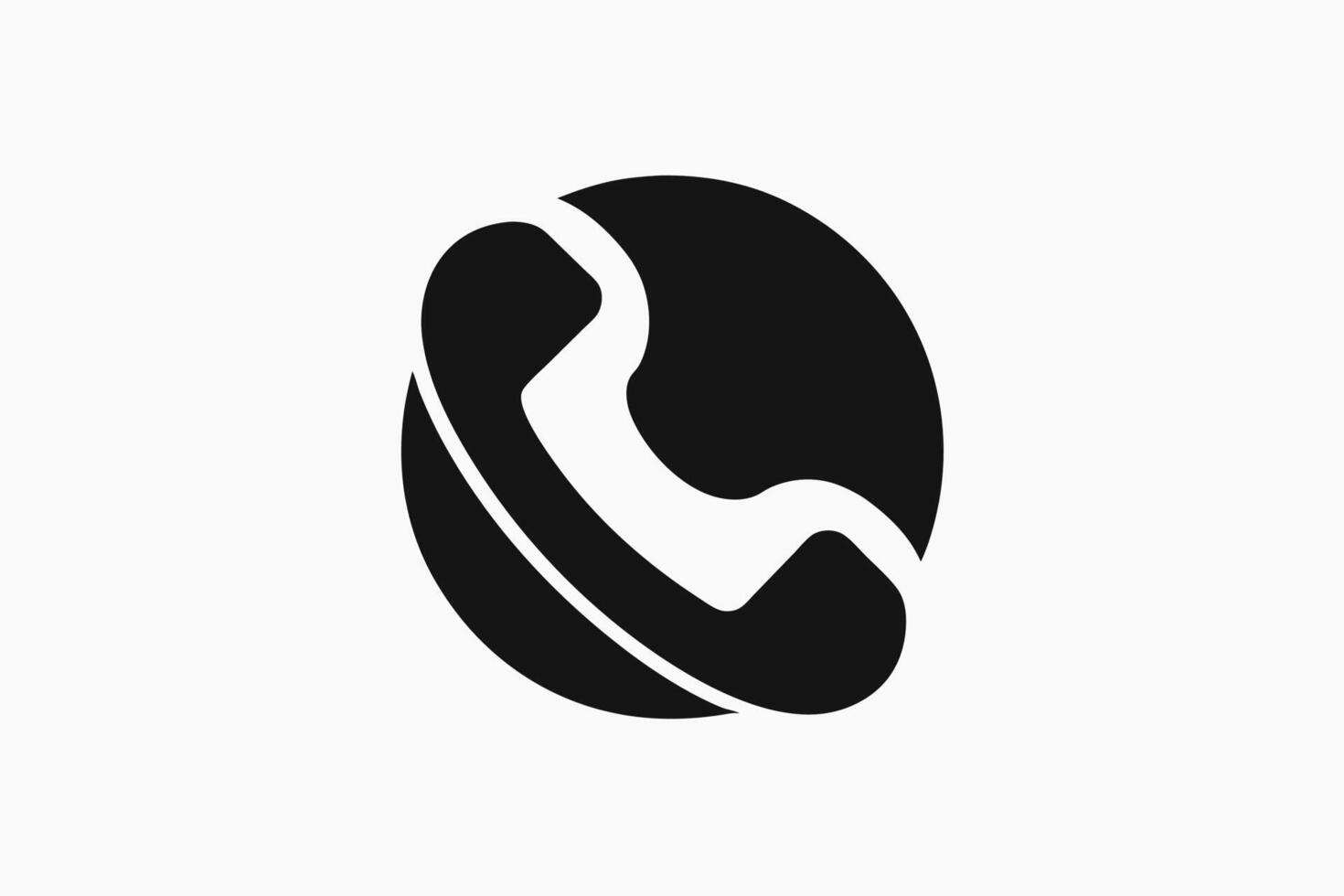 Phone icon collection. Simple black and white telephone call symbol ...