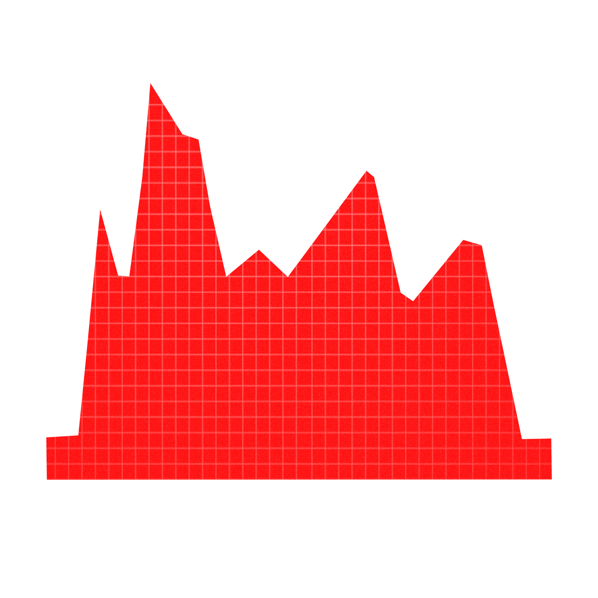 Red going down stock icon on transparent background. 42978288 PNG