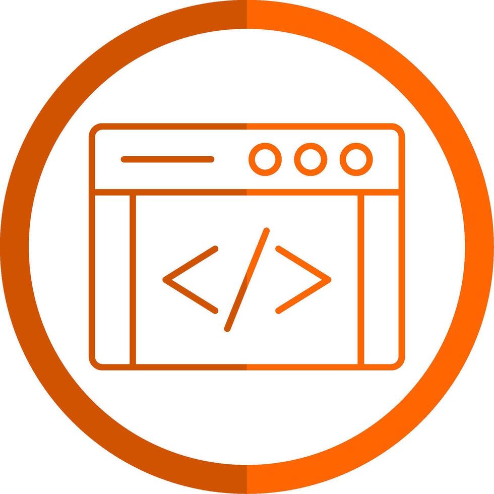 Coding Line Orange Circle Icon 42981675 Vector Art at Vecteezy