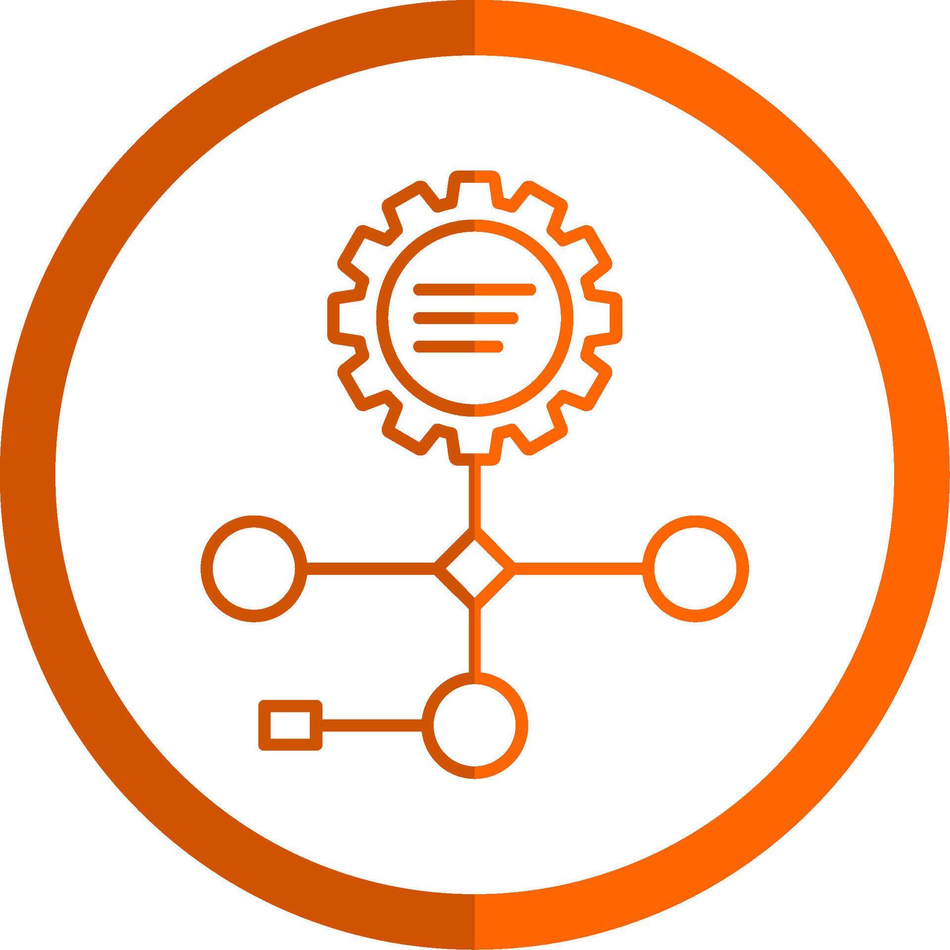 Workflow Line Orange Circle Icon 42983002 Vector Art at Vecteezy
