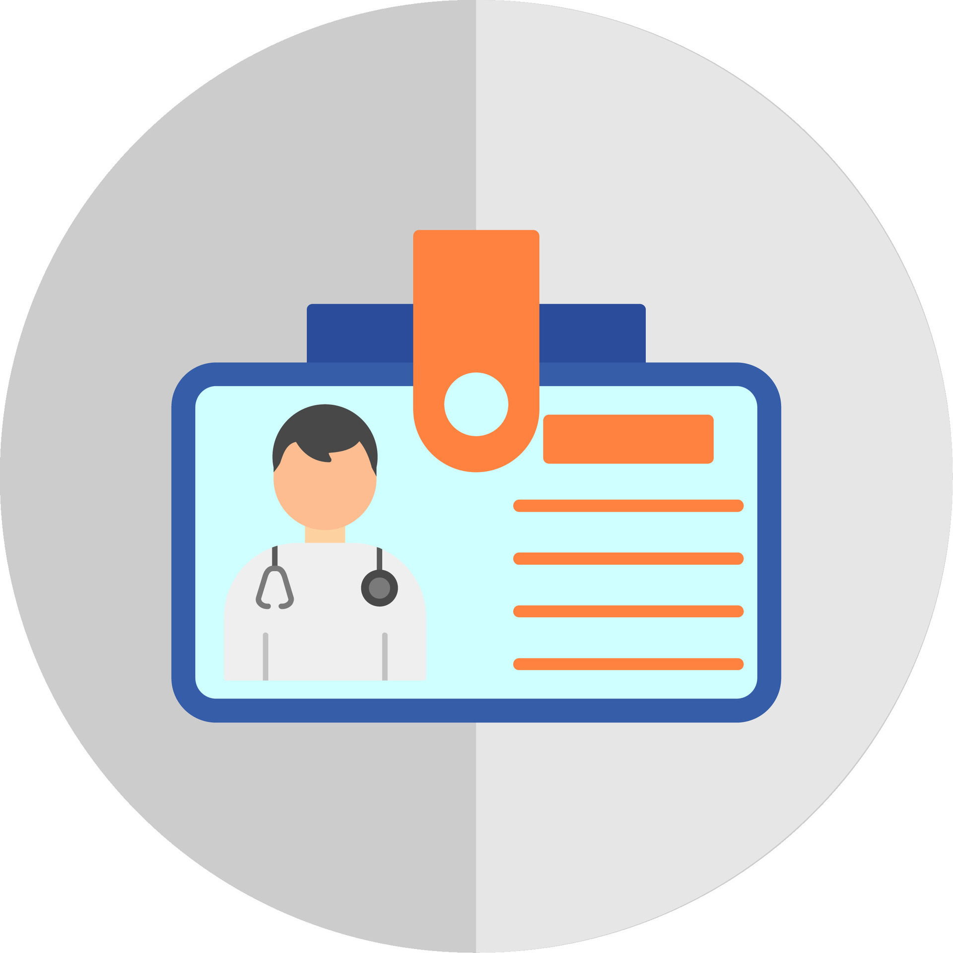 Id Card Flat Scale Icon 42983053 Vector Art at Vecteezy