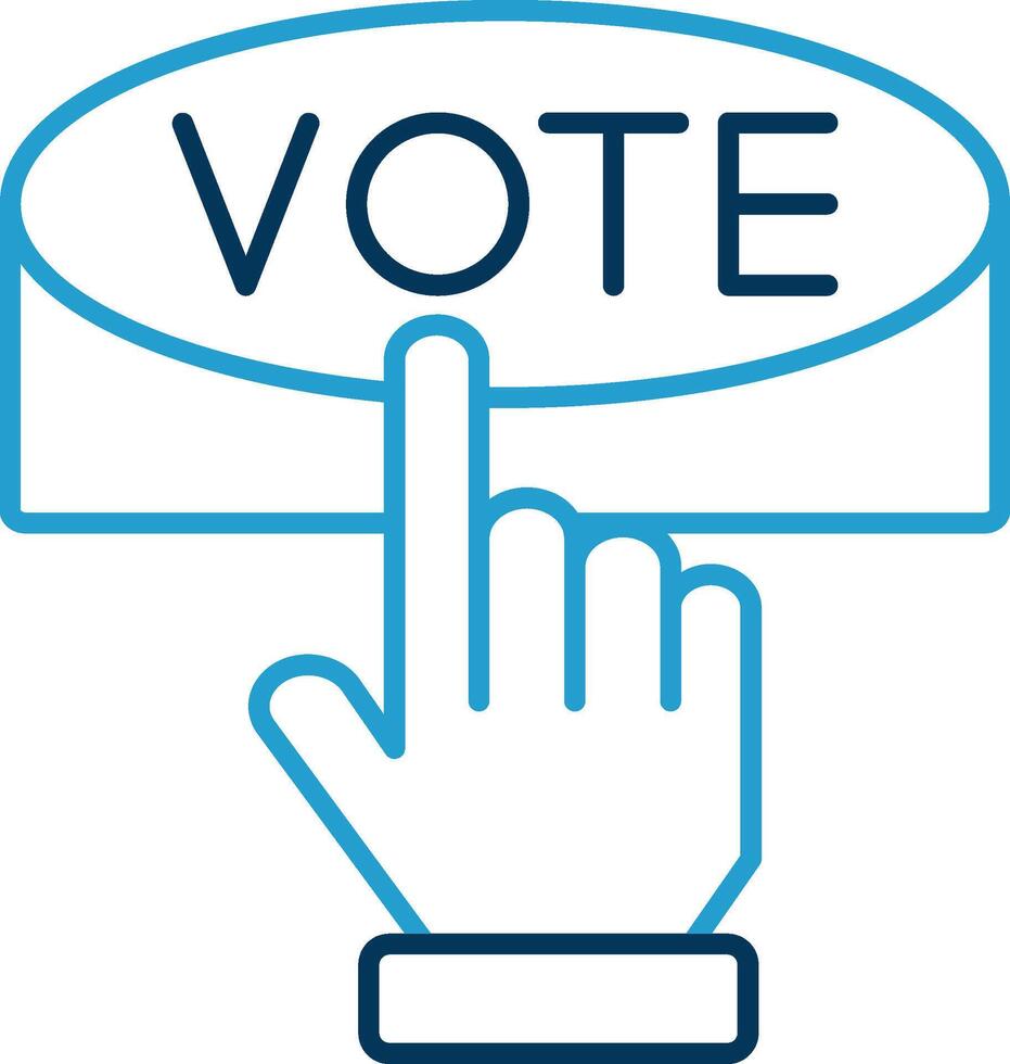 Button Line Blue Two Color Icon 42983184 Vector Art at Vecteezy